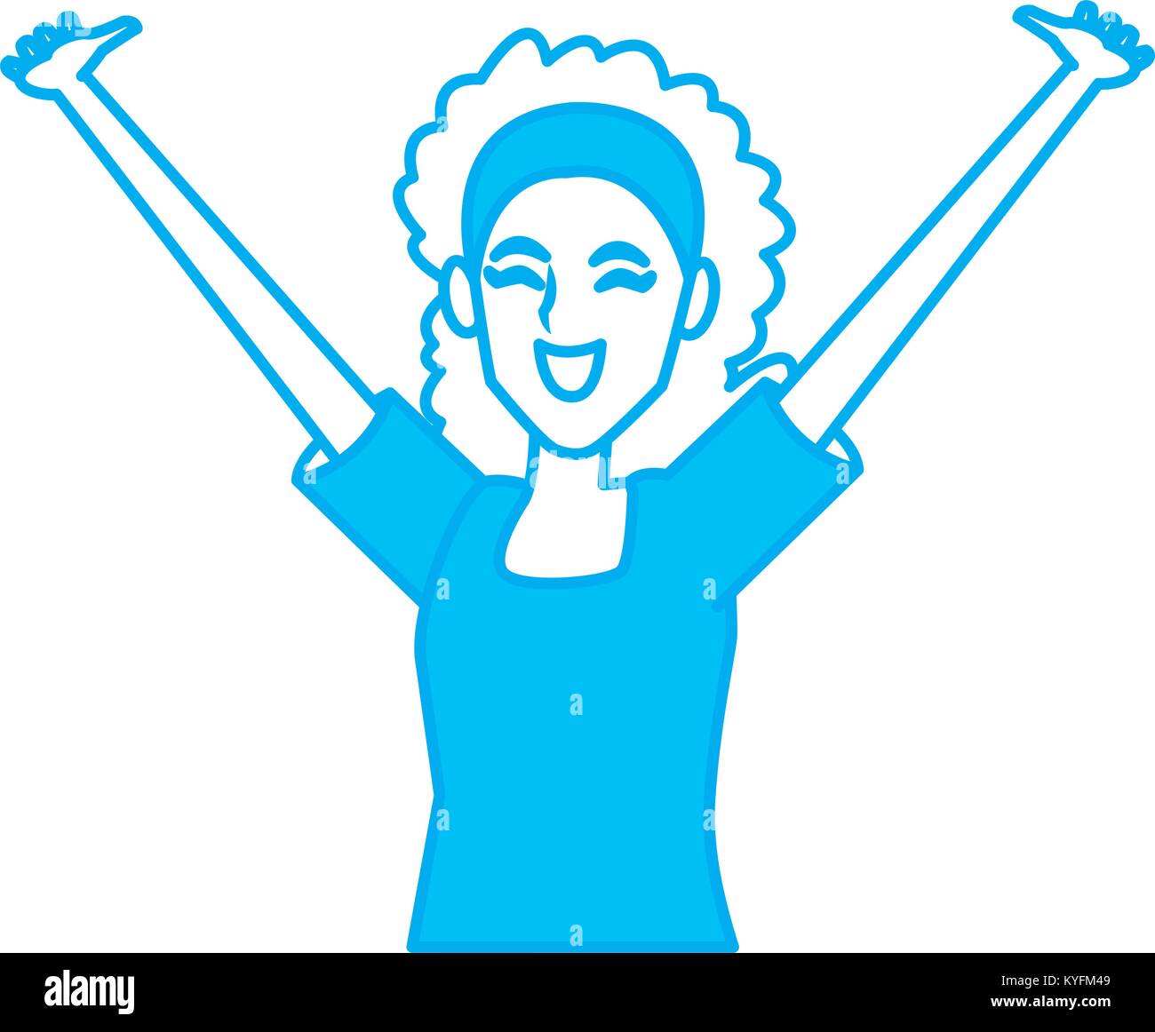 Woman happy cartoon Stock Vector Image & Art - Alamy