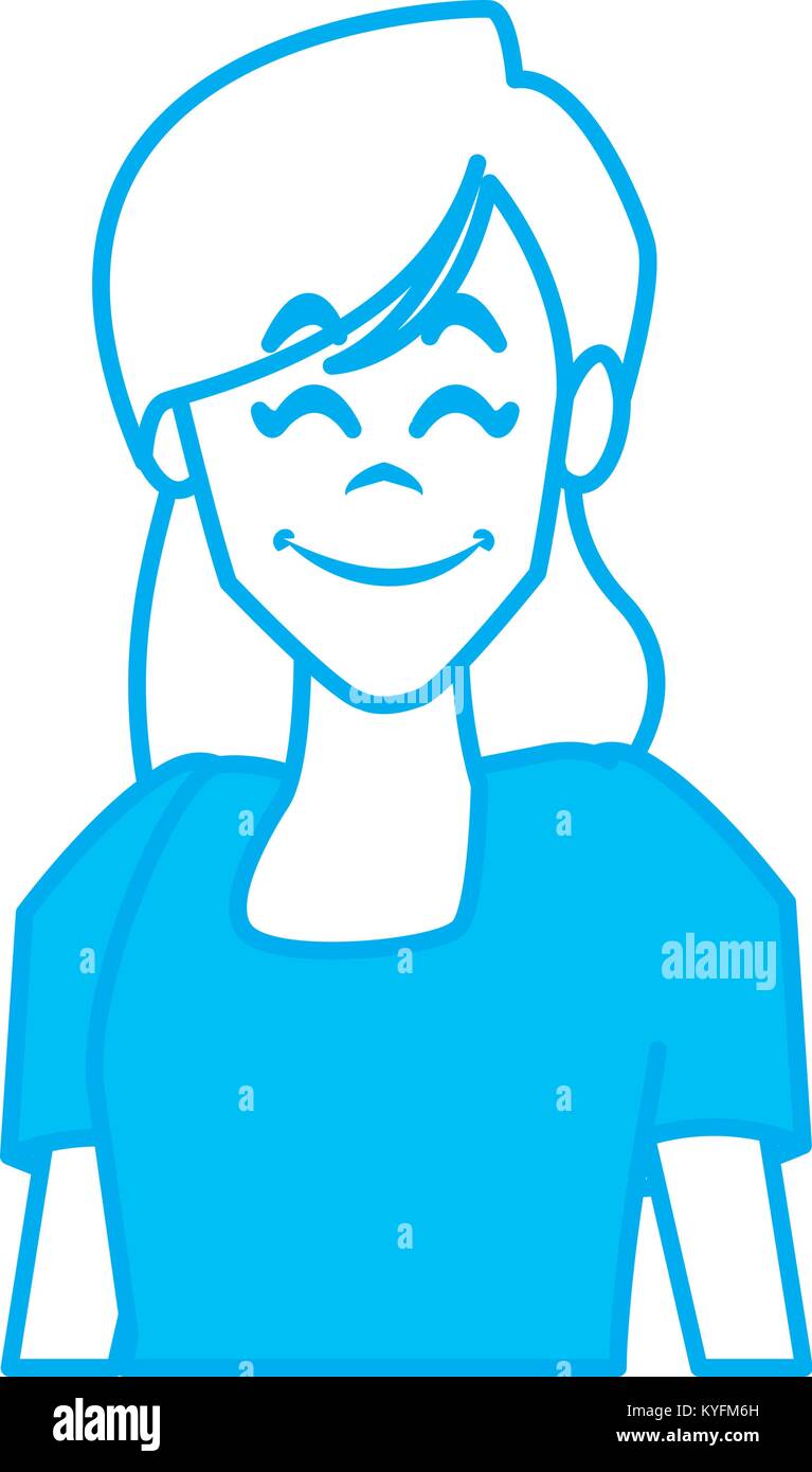 Woman profile smiling cartoon Stock Vector Image & Art - Alamy