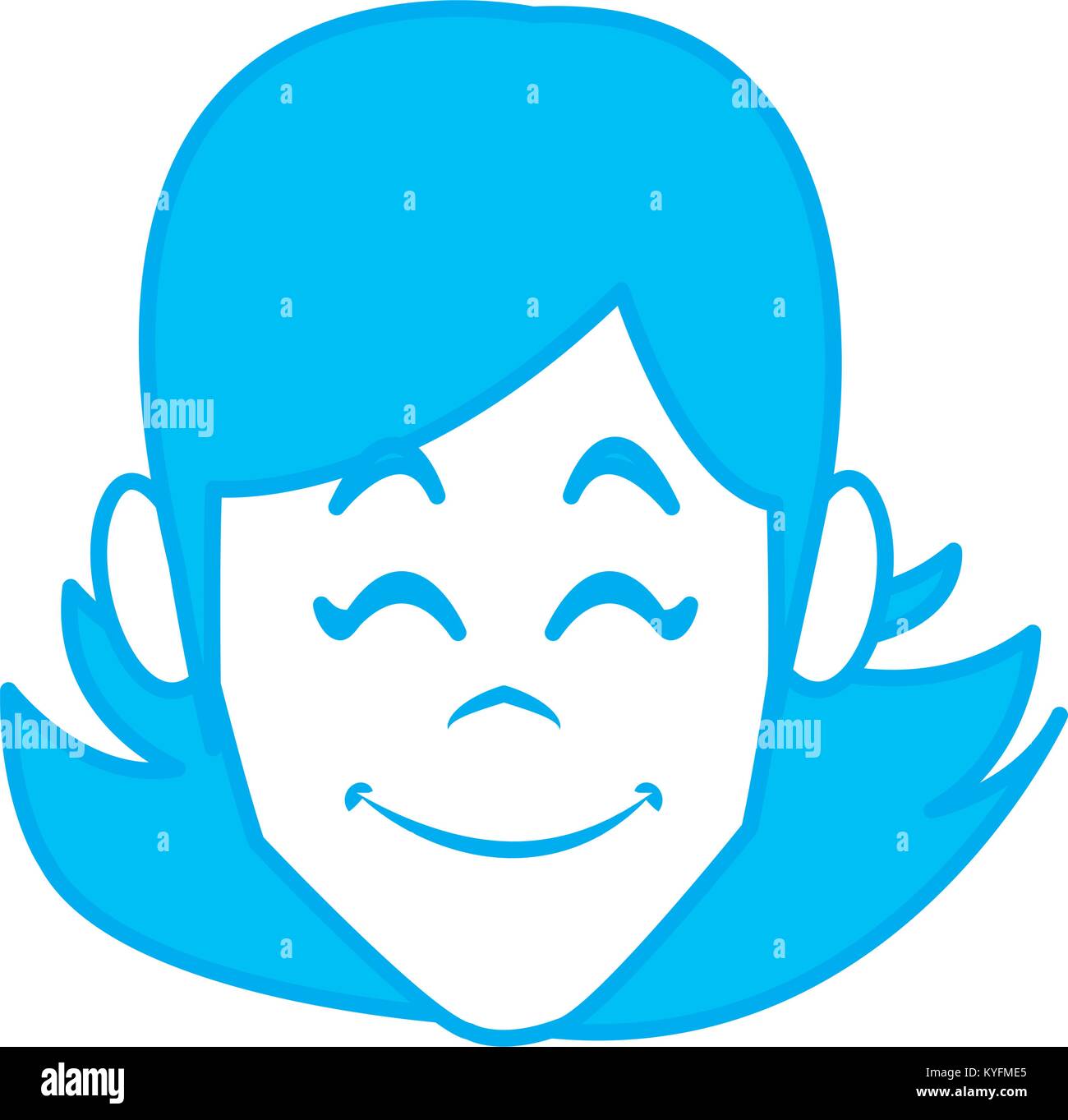 Woman face smiling cartoon Stock Vector Image & Art - Alamy