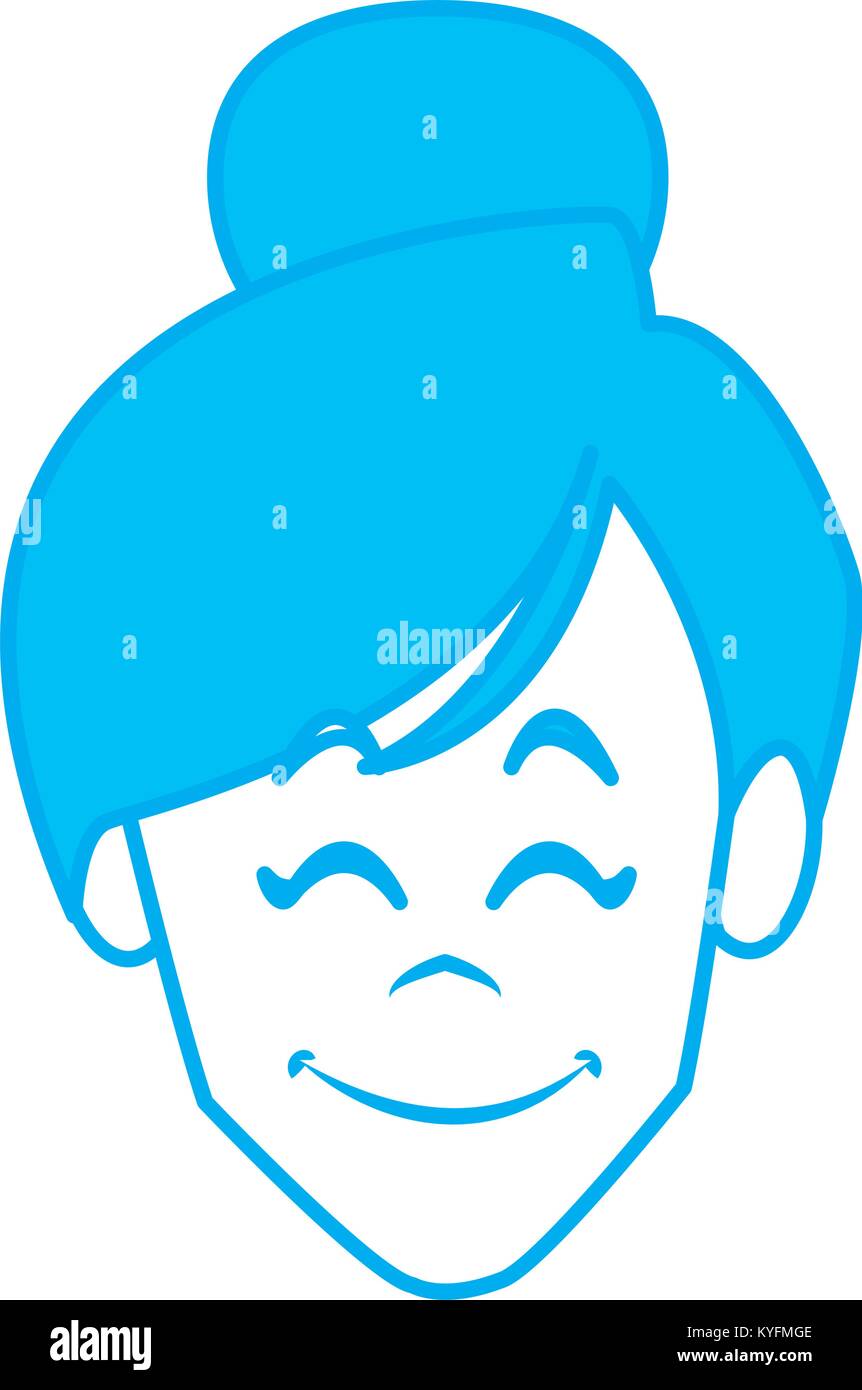 Woman face smiling cartoon Stock Vector Image & Art - Alamy