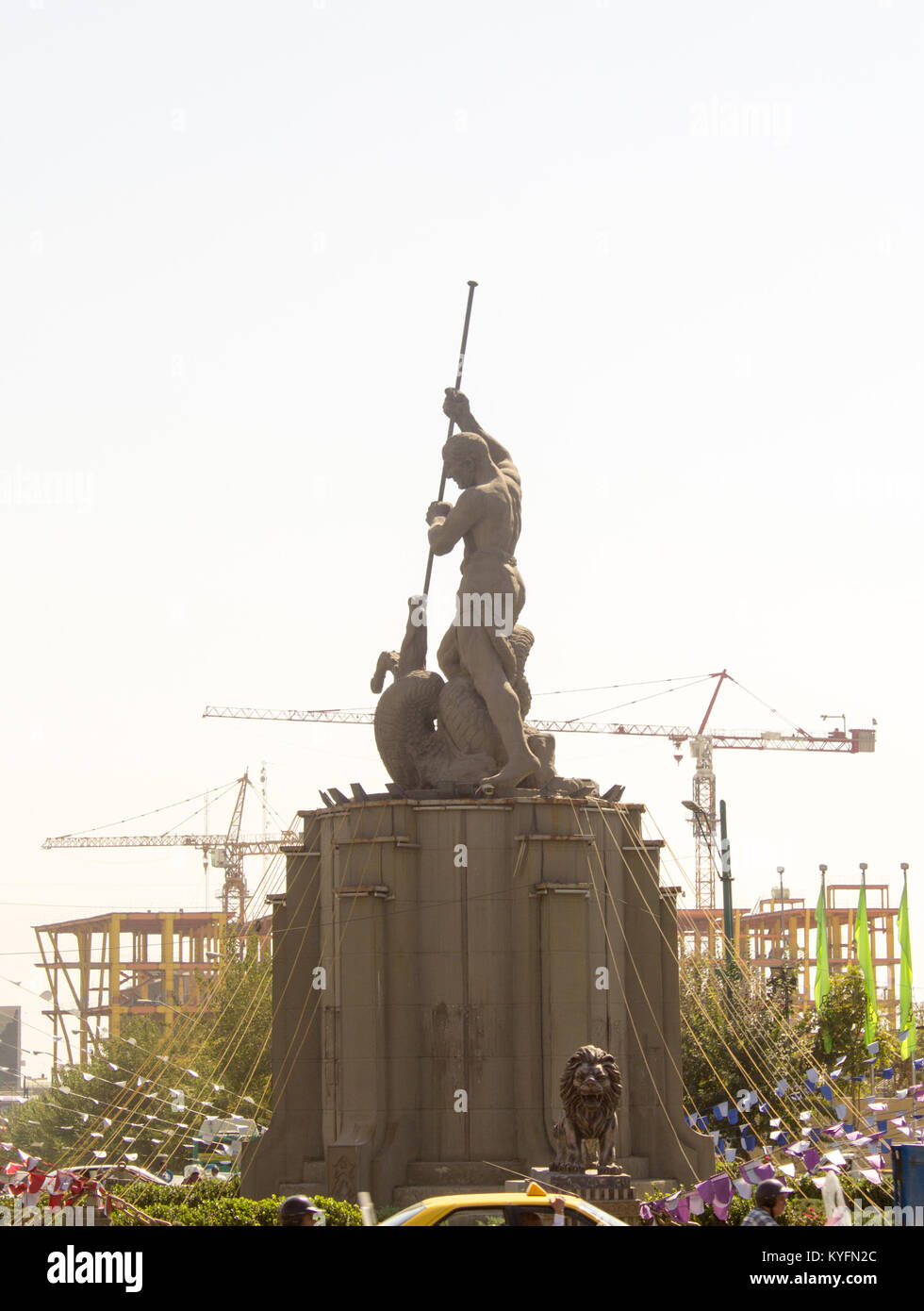 picture of one of Iranian mythology in the Iranian capital Tehran ...