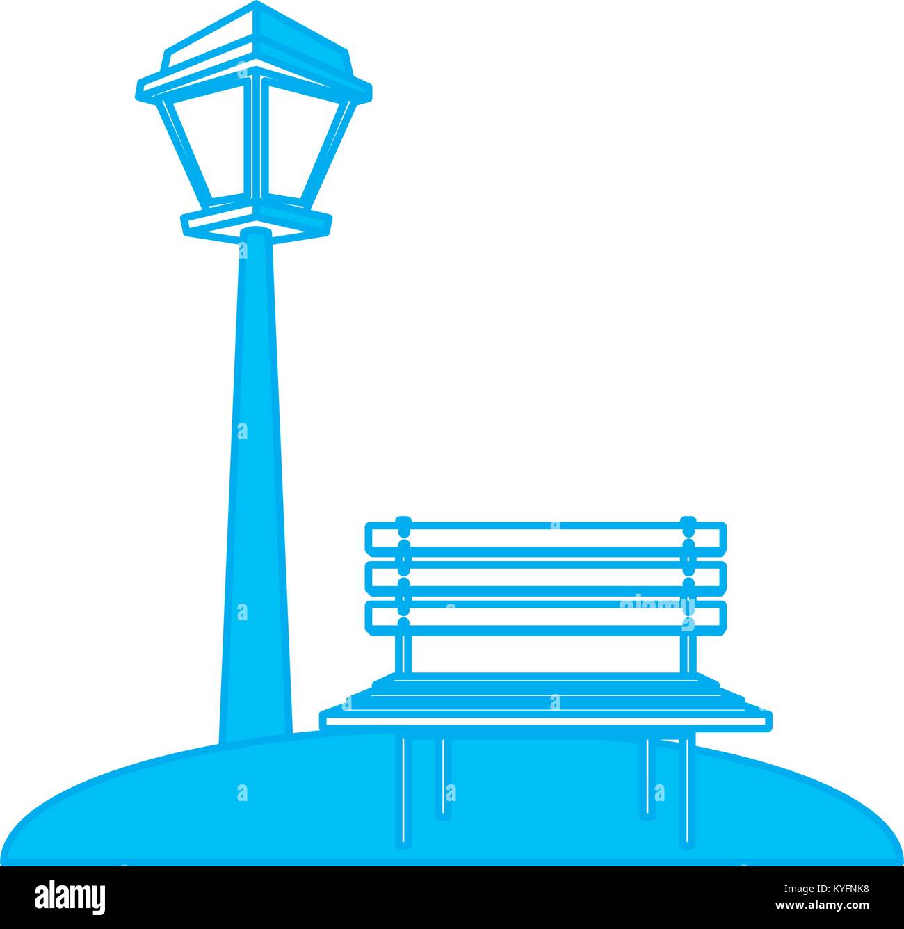 Chair and street light Stock Vector Image & Art - Alamy