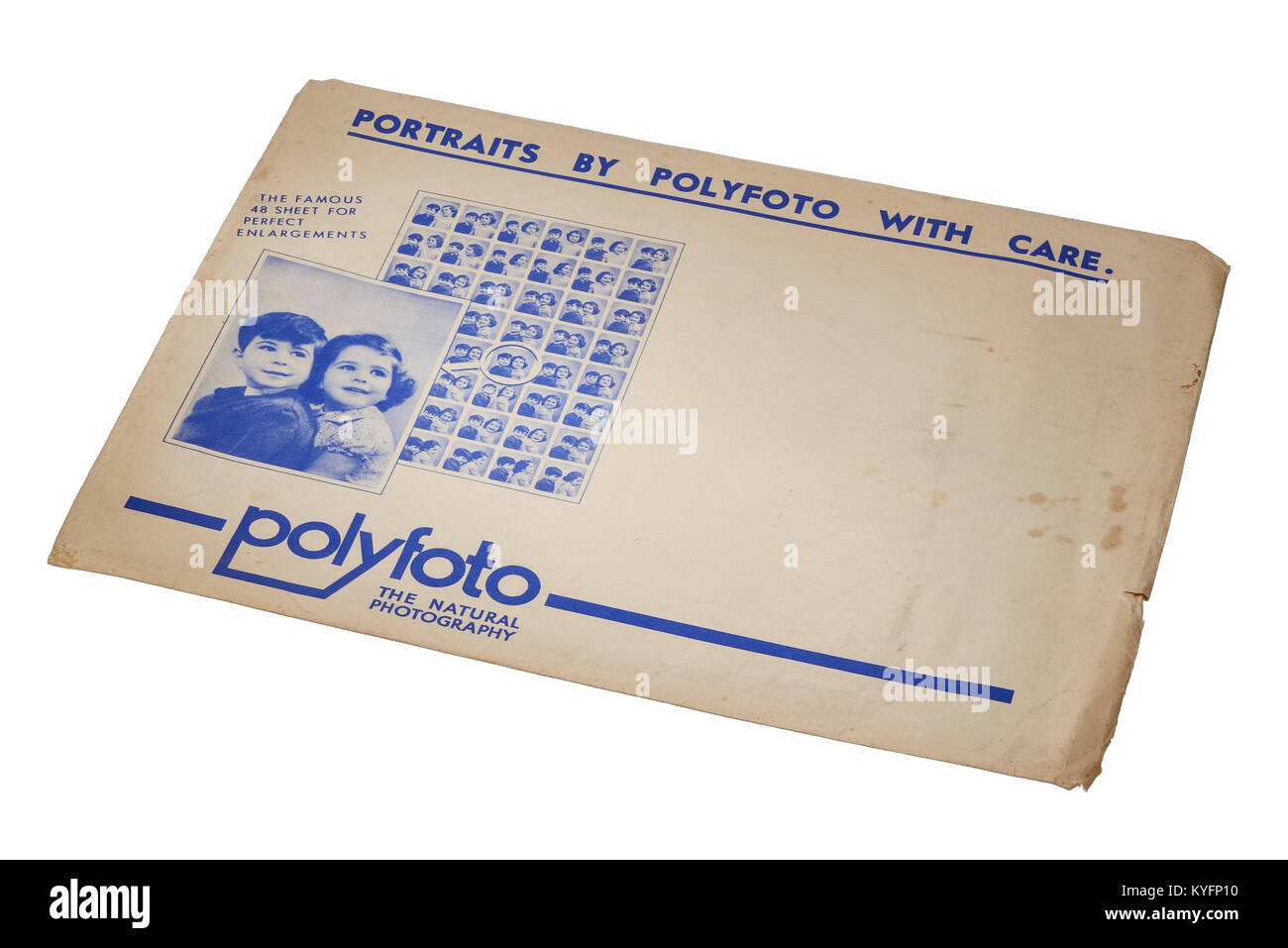 Old vintage retro Polyfoto photography envelope Stock Photo - Alamy