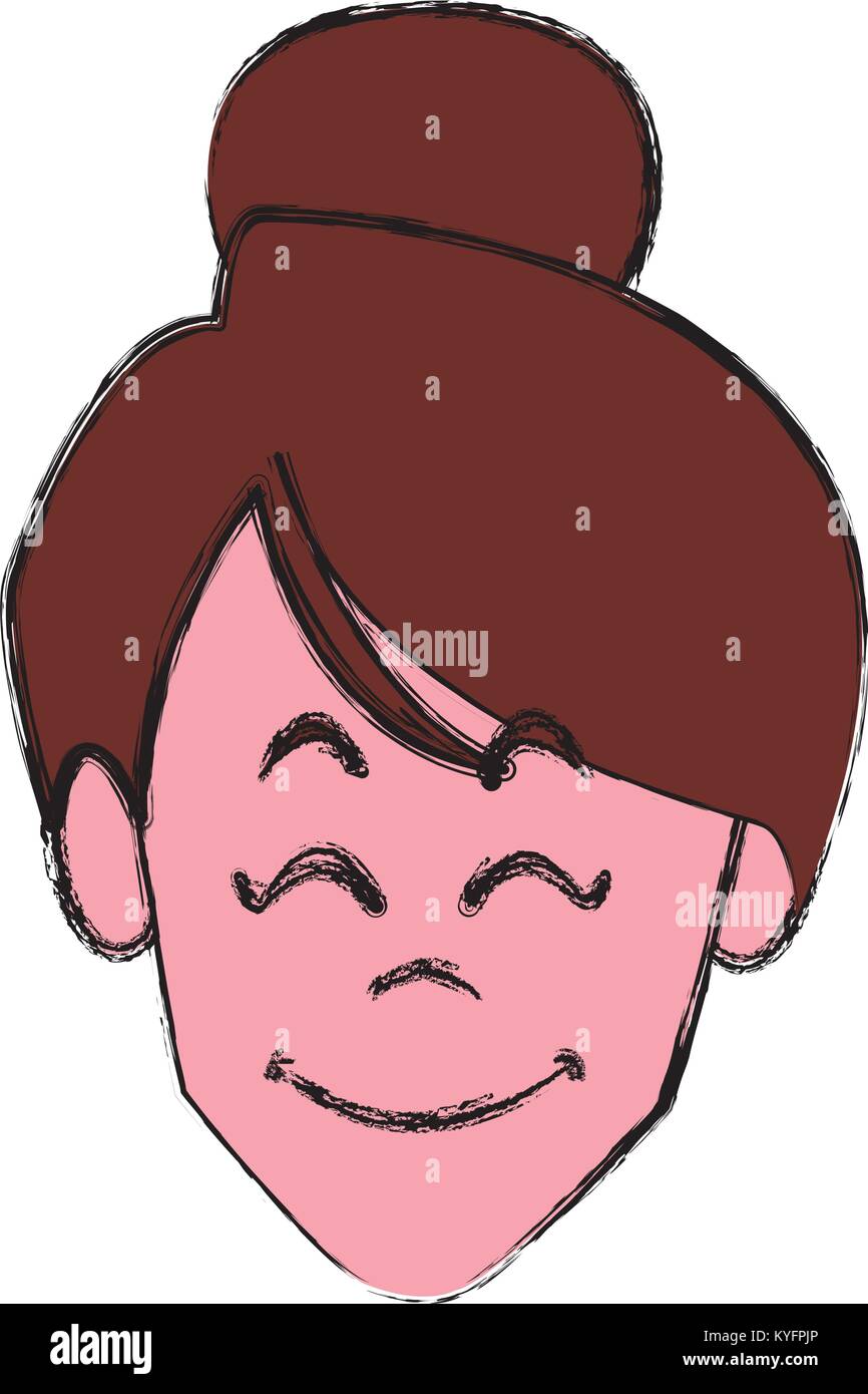 Woman face smiling cartoon Stock Vector Image & Art - Alamy