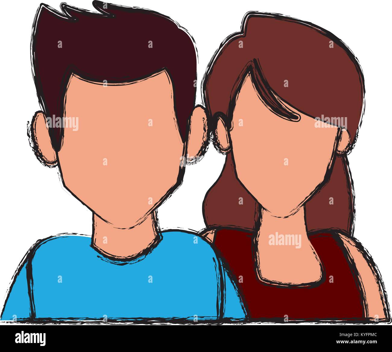 Couple of friends cartoon Stock Vector Image & Art - Alamy