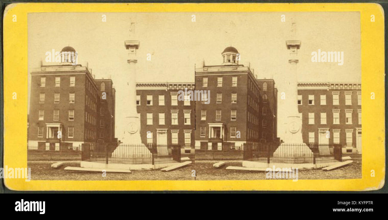 The stereoscopic image presents Wildey's Old Fellows Monument, a ...