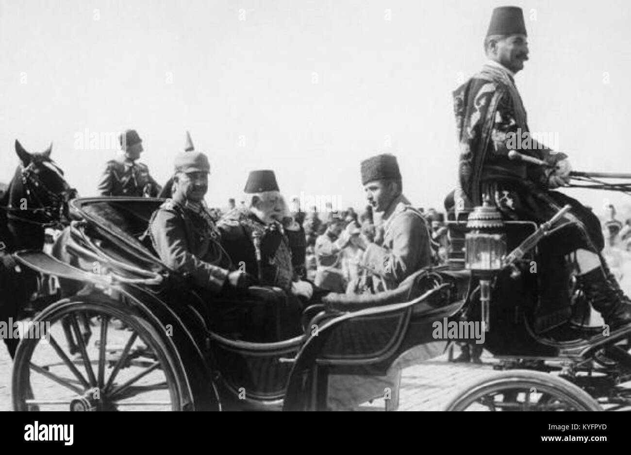This image captures key figures from the late Ottoman Empire: Kaiser ...