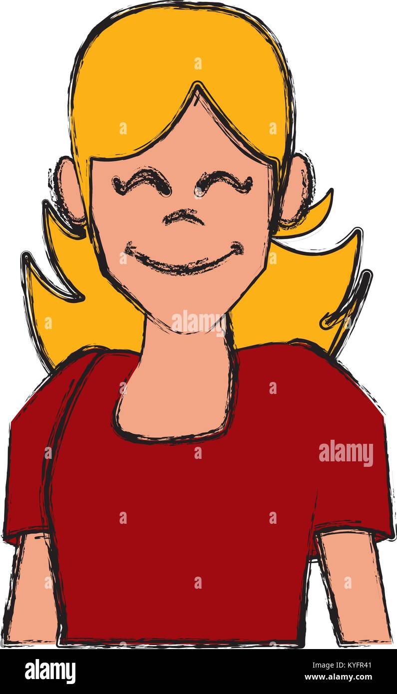 Woman profile smiling cartoon Stock Vector Image & Art - Alamy