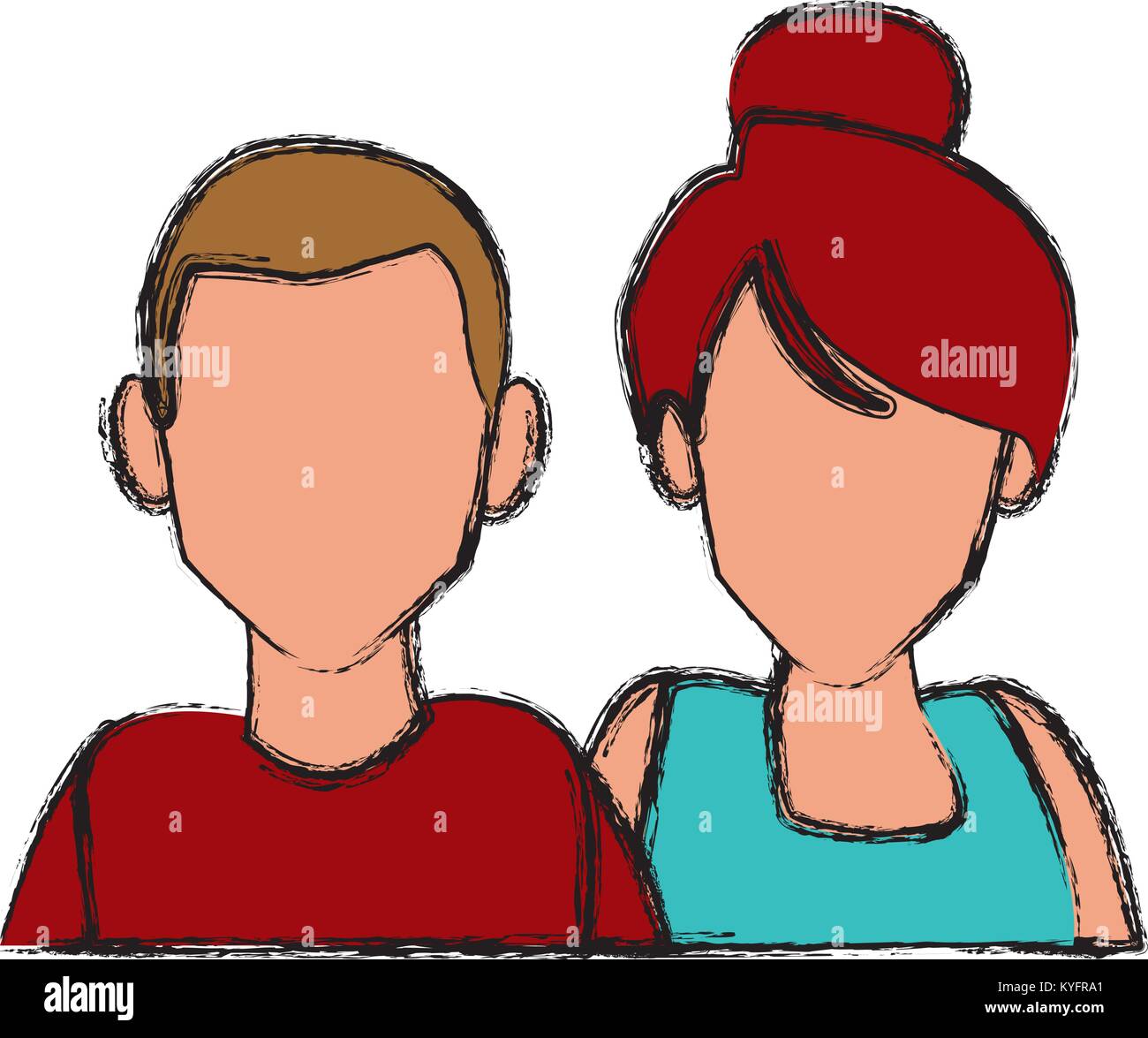 Couple of friends cartoon Stock Vector Image & Art - Alamy