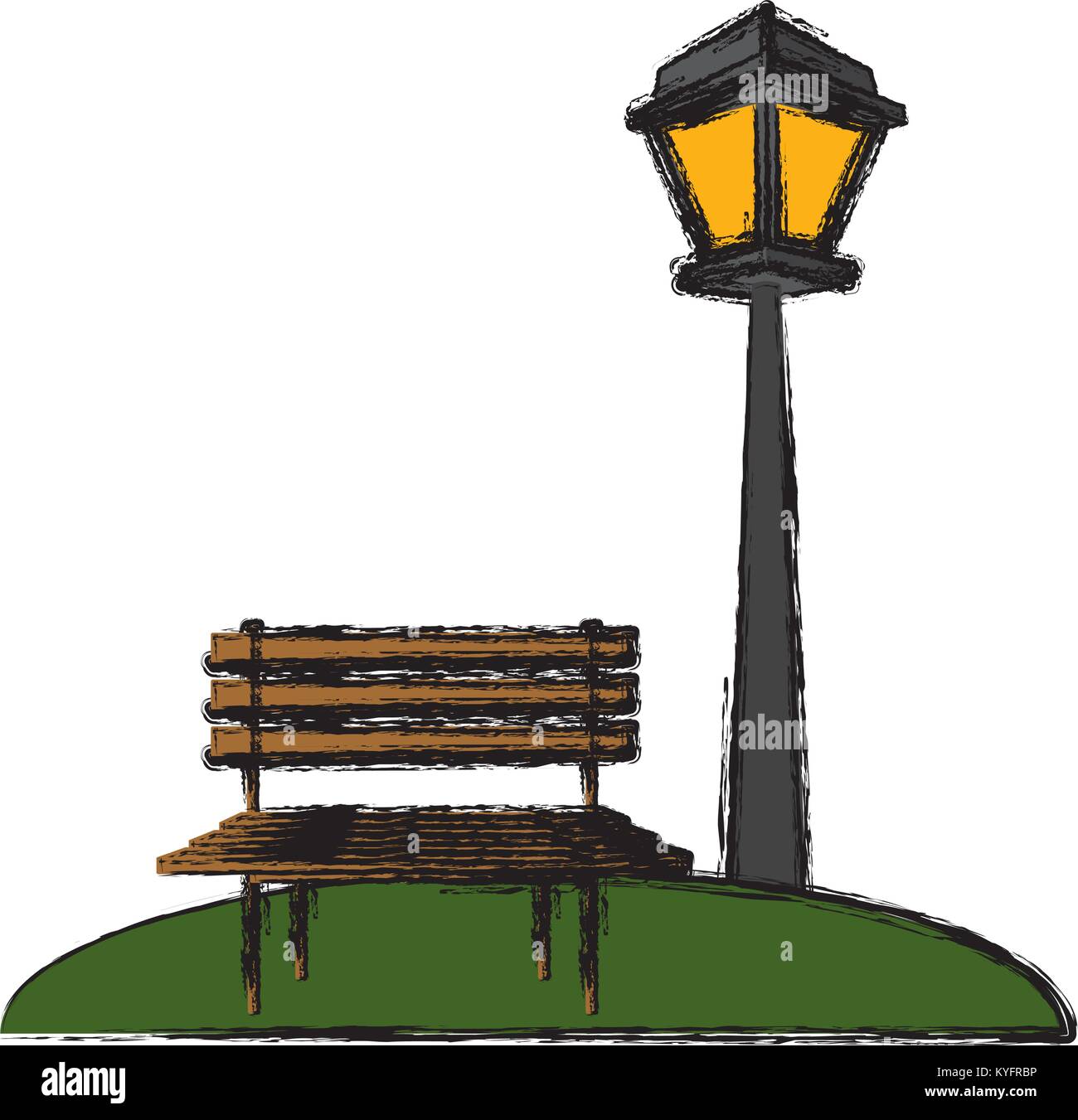 Chair and street light Stock Vector Image & Art - Alamy