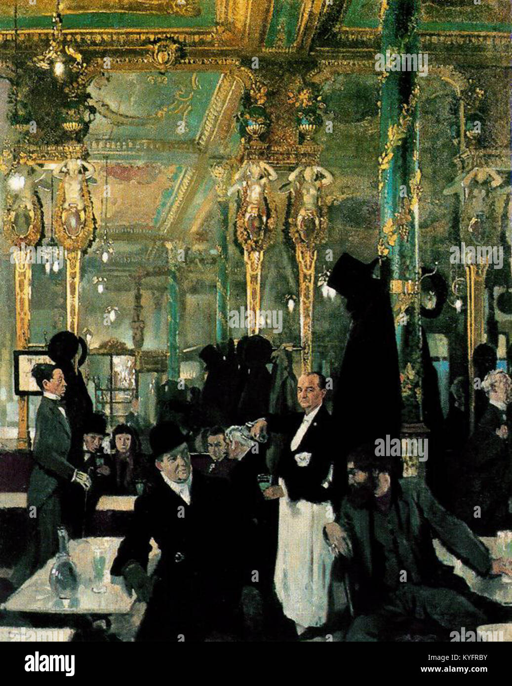 William Orpen's 'The Café Royal, London' shows a lively early 20th ...
