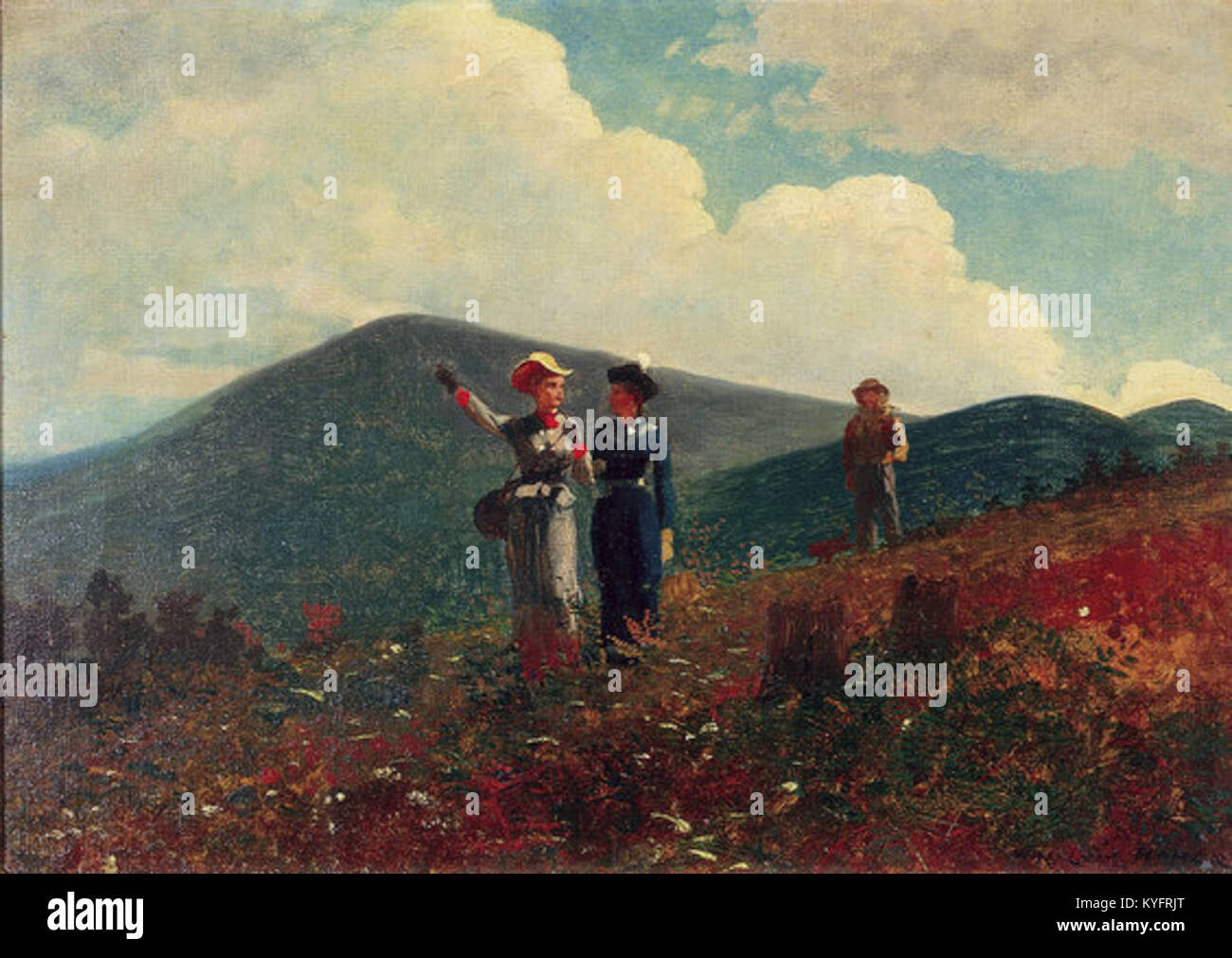 An 1876 painting by Winslow Homer depicting Beaver Mountain in the ...