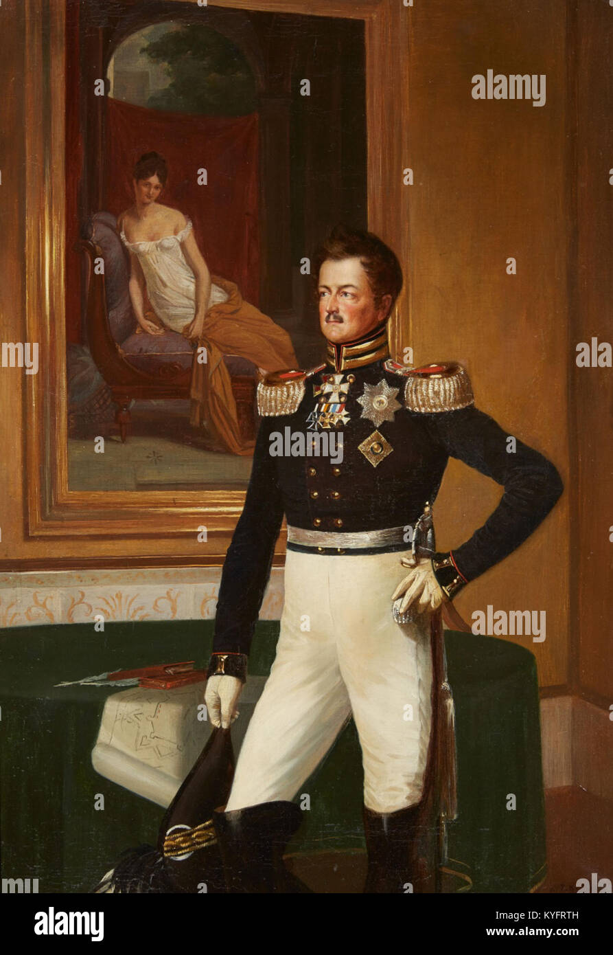 Witting nach Krüger Porträt Prinz August von Preußen Stock Photo - Alamy
