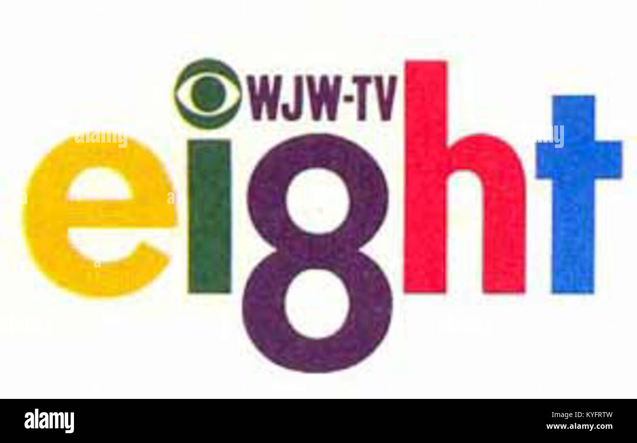 WJW-TV 'ei8ht' logo (1966-77 Stock Photo - Alamy