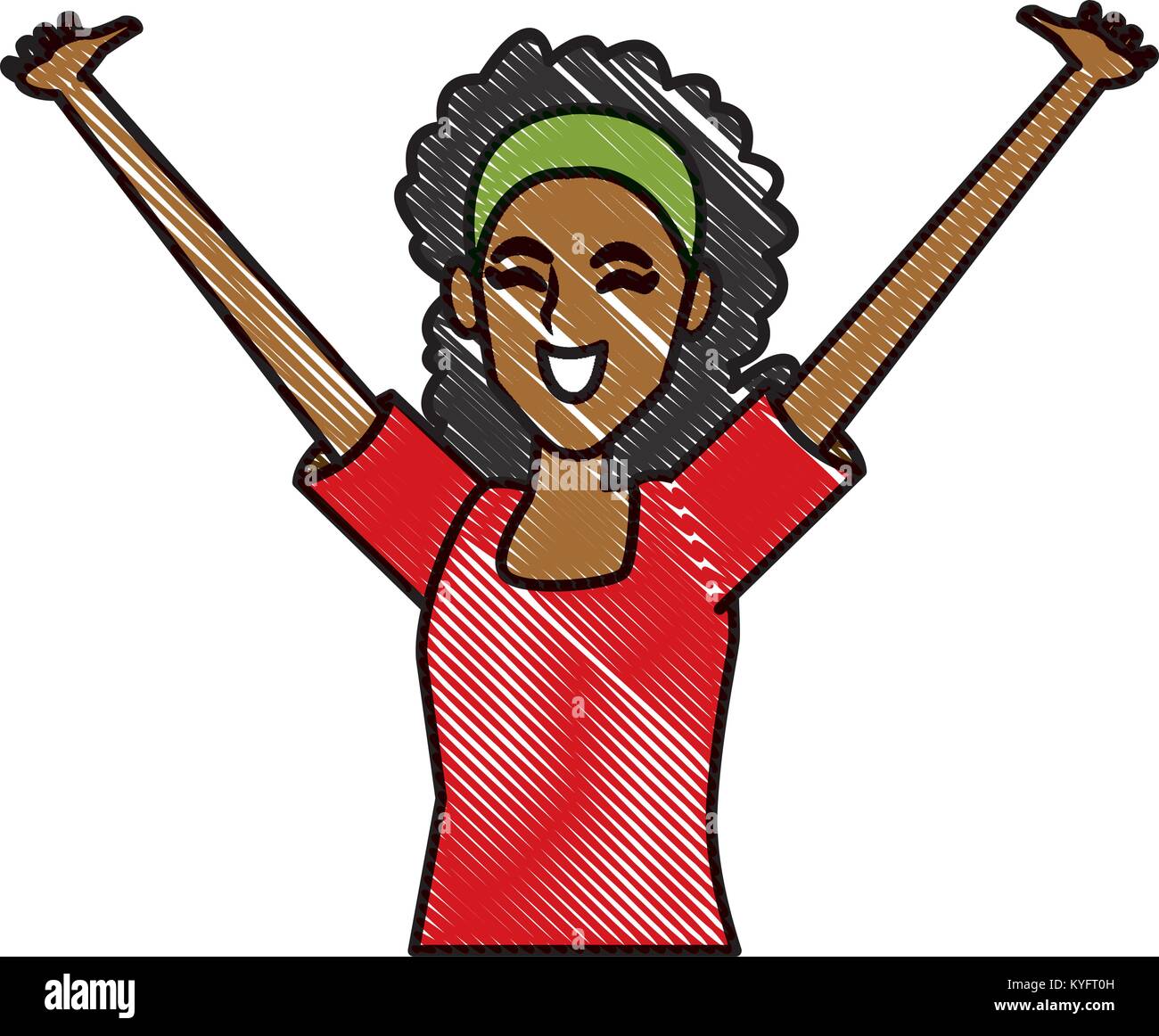 Woman happy cartoon Stock Vector Image & Art - Alamy