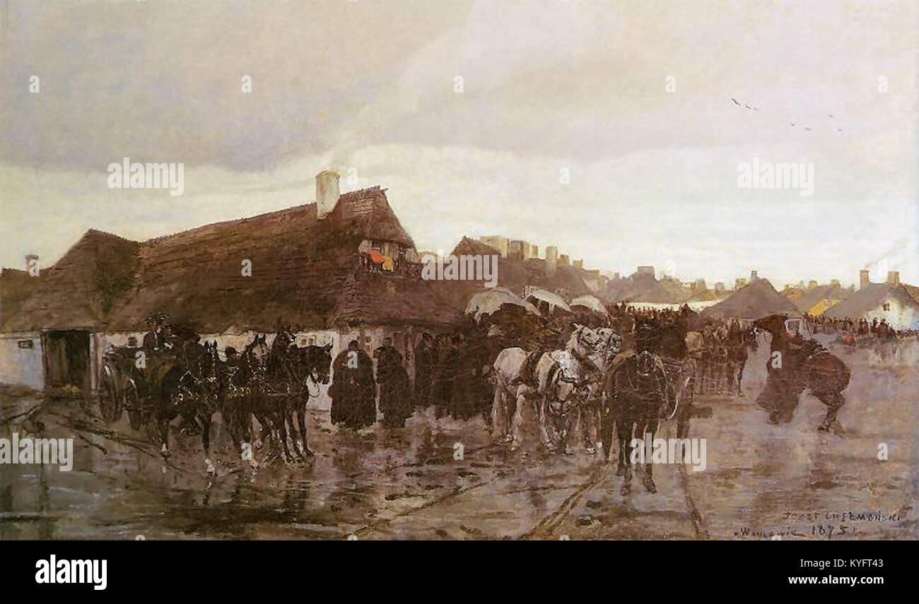 'Wolynskie miasteczko' (Wolynian town), a historical photograph ...