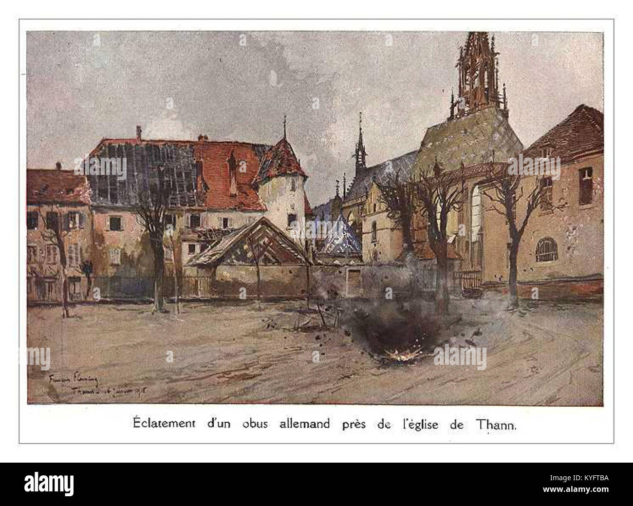 An artwork by François Flameng depicting the events of World War I on ...