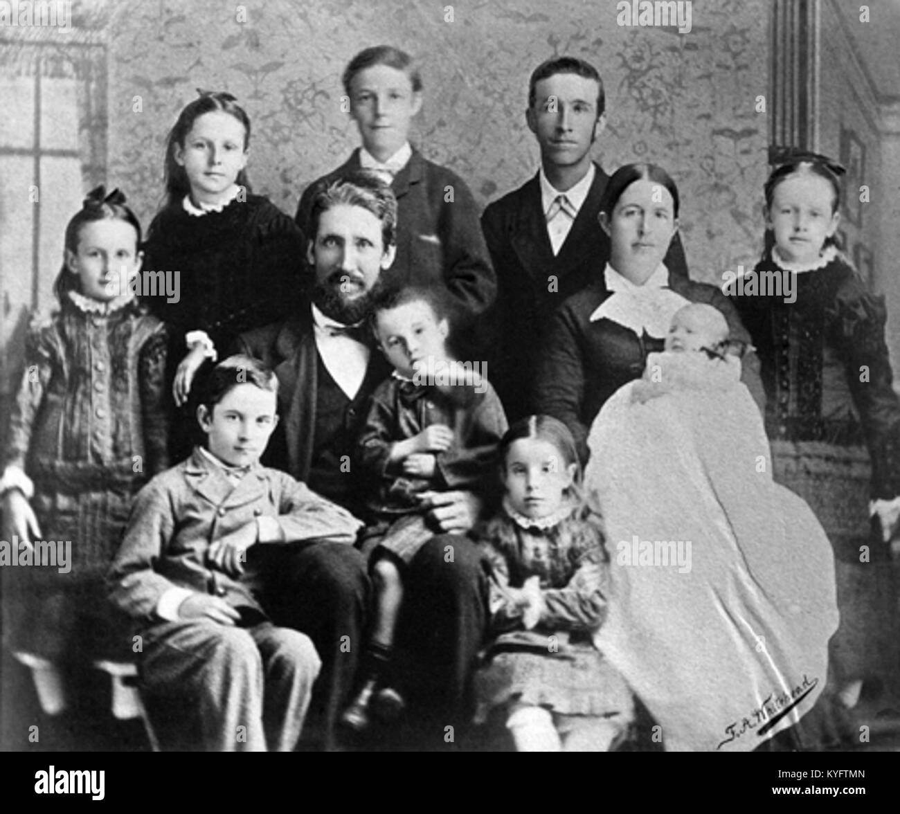 Family members together on Black and White Stock Photos & Images - Alamy