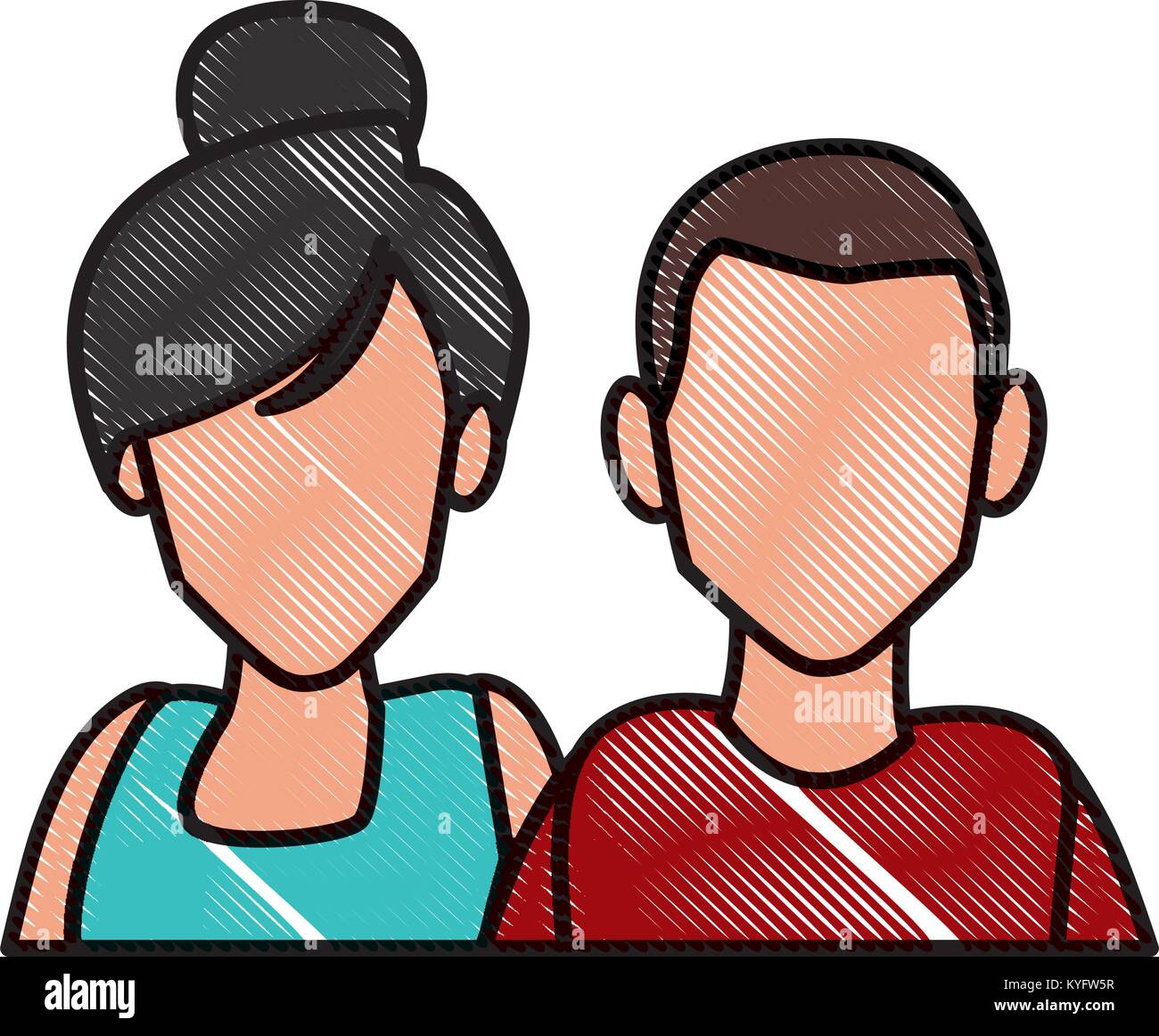 Couple of friends cartoon Stock Vector Image & Art - Alamy