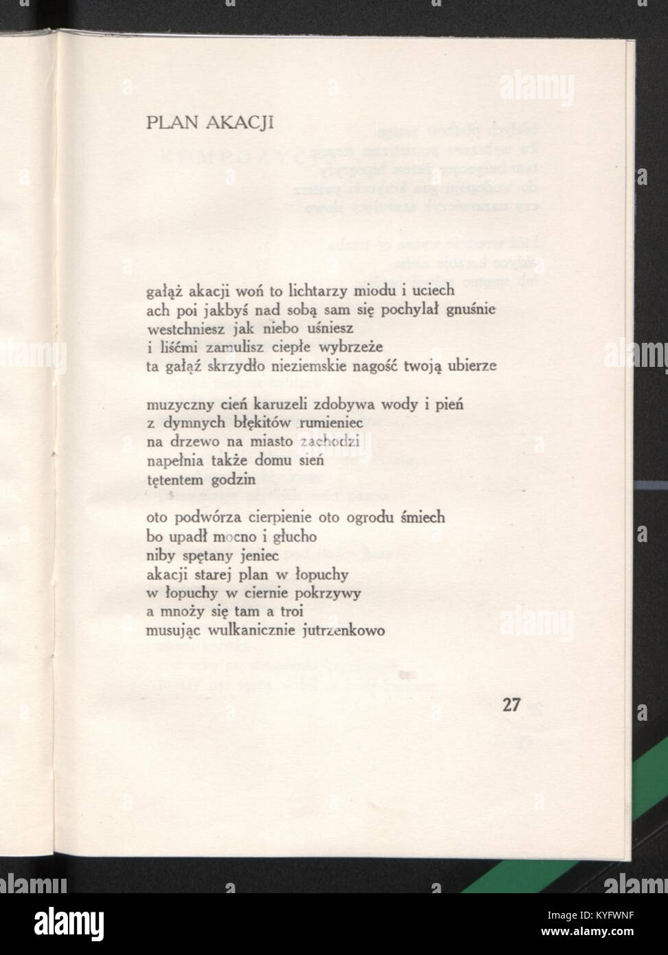 This image depicts a work by Polish poet Józef Czechowicz titled 'Nuta ...