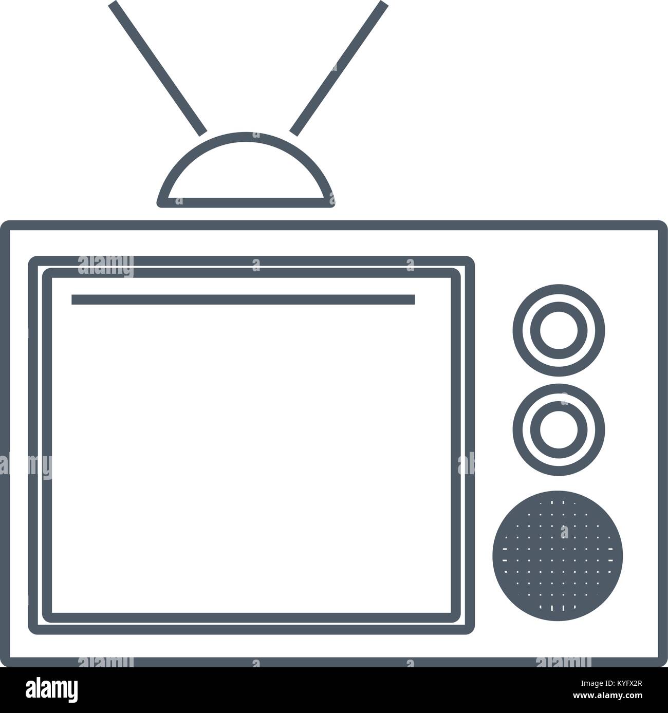 Big old tv Stock Vector Images - Alamy