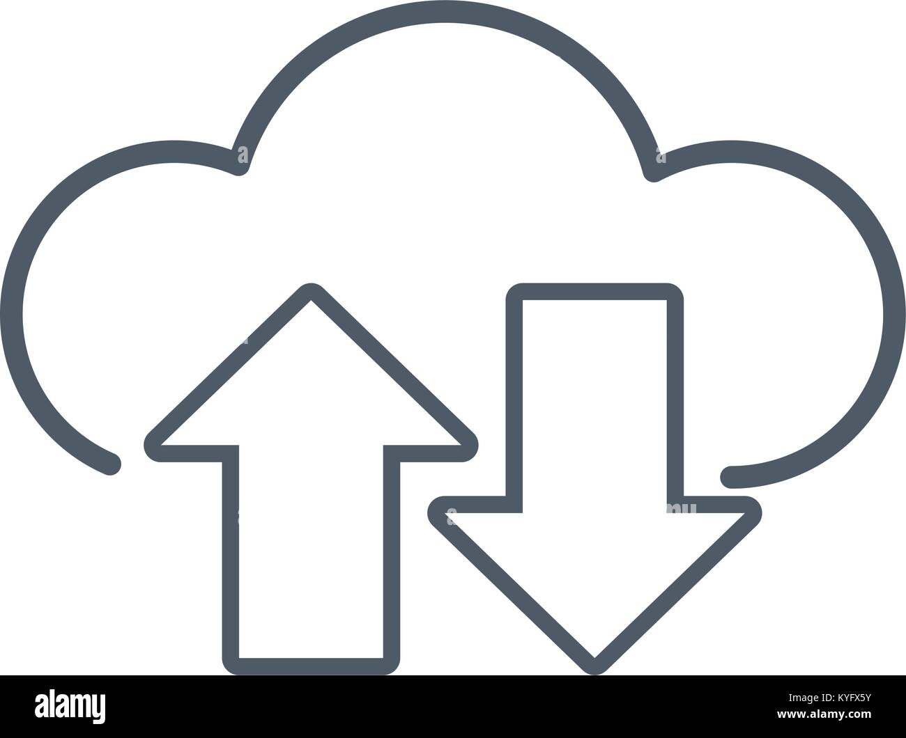 Cloud computing technology symbol Stock Vector Image & Art - Alamy