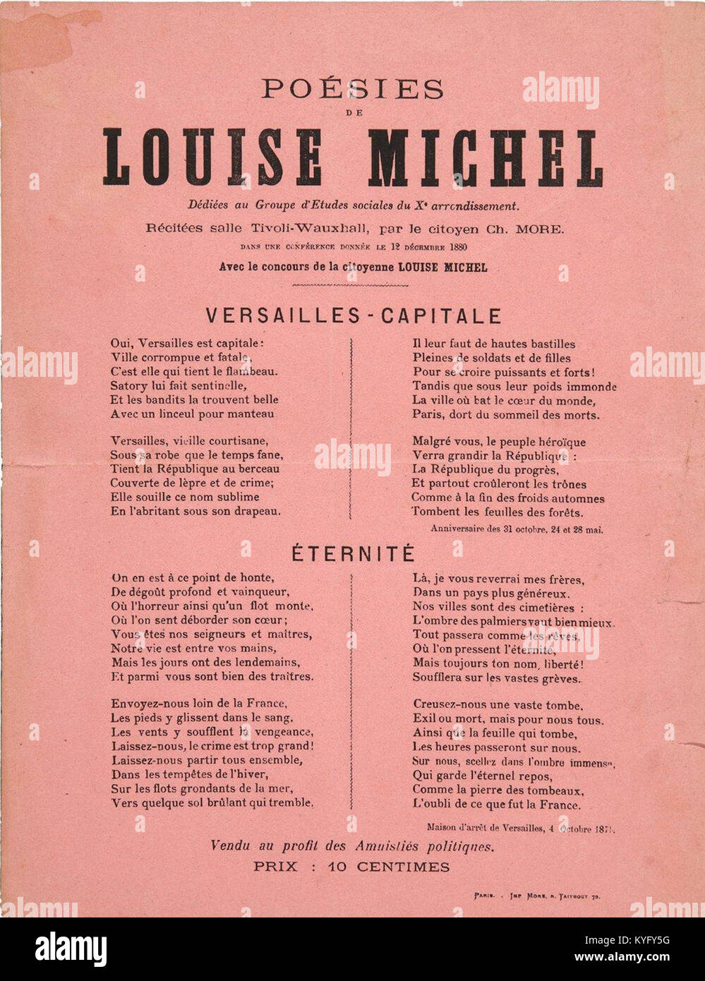 'Poésies de Louise Michel' is a collection of poems by the French ...