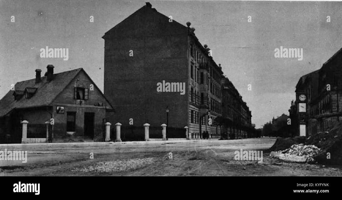 Pogled s križišča Bleimeisove, Tržaške in Rimske ceste na Bleiweisovo ...