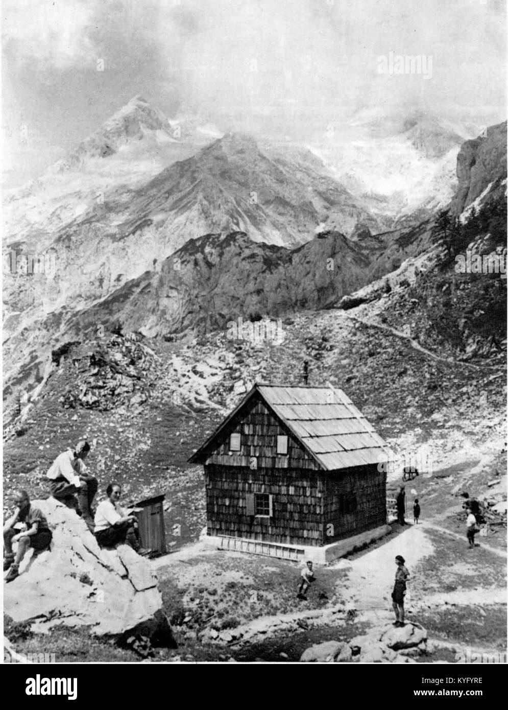Mountain landscape in triglav Black and White Stock Photos & Images - Alamy