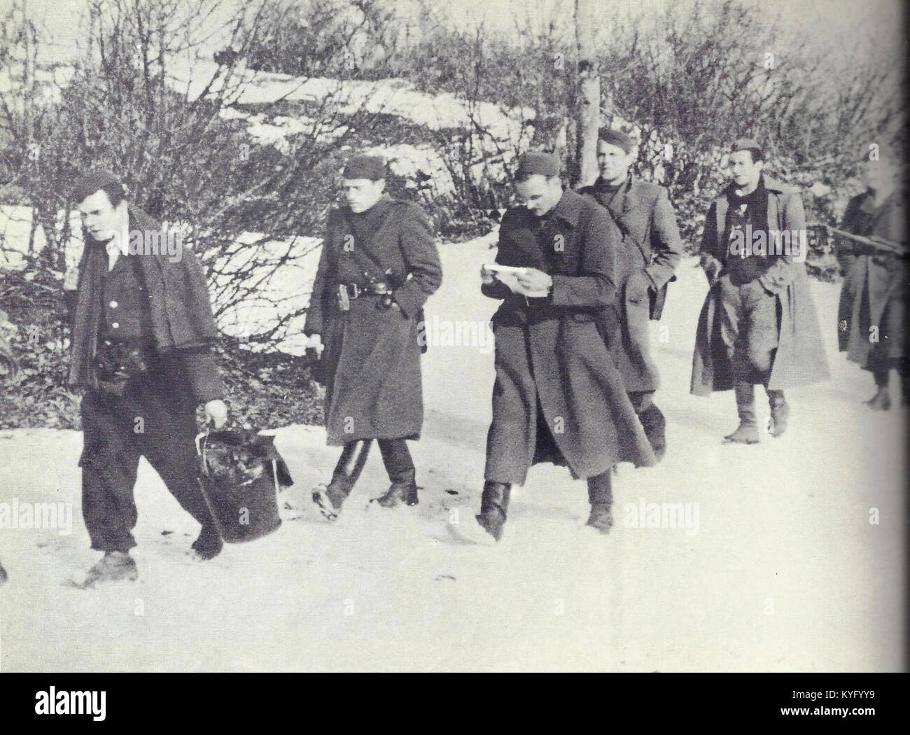 An image from the 14th Division's march into Styria (Štajersko) during ...