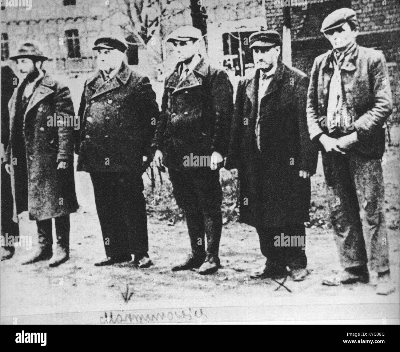 Polish prisoners in internment camp at Fort VII Toruń 01 Stock Photo ...