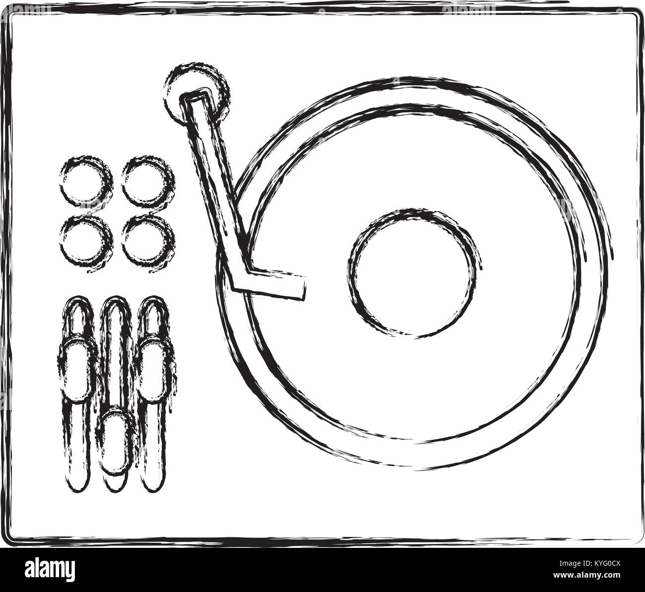 DJ turntable symbol Stock Vector Image & Art - Alamy