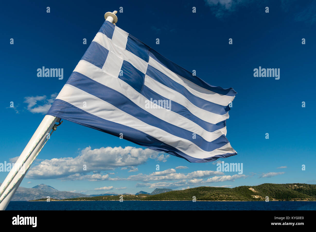 Greek national flags hi-res stock photography and images - Alamy