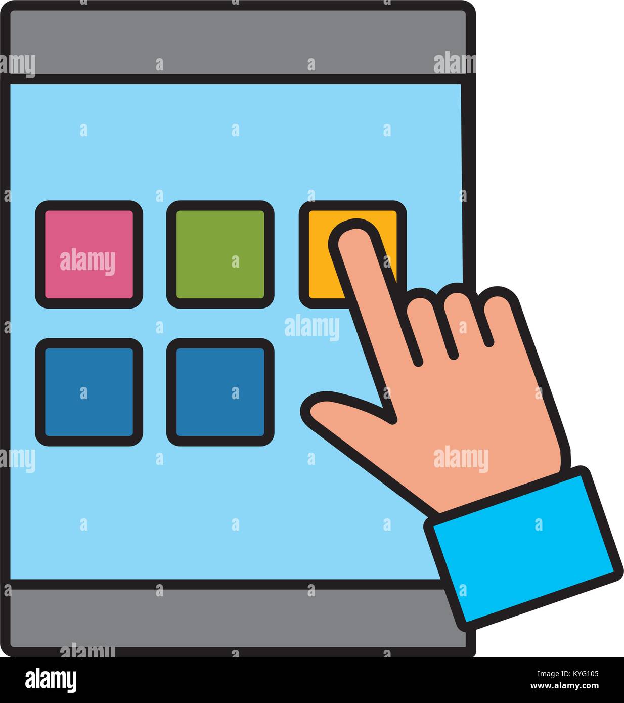 Tablet apps symbol Stock Vector Image & Art - Alamy