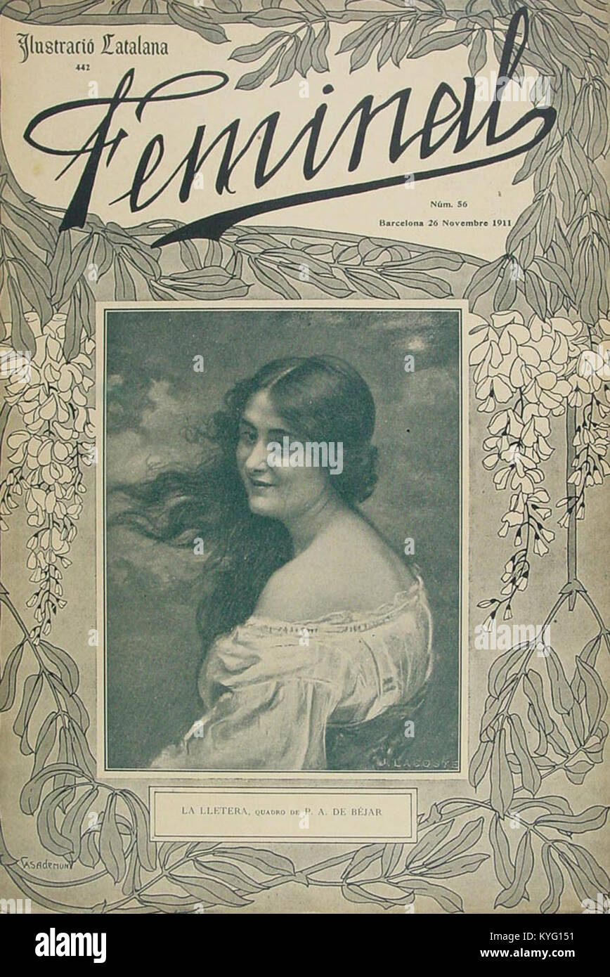 The cover of Feminal number 56 features a design reflecting the ...