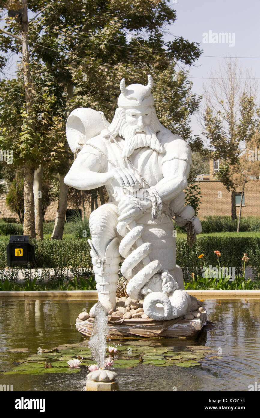Picture of the statue of the Persian commander Rustam, It is located in ...