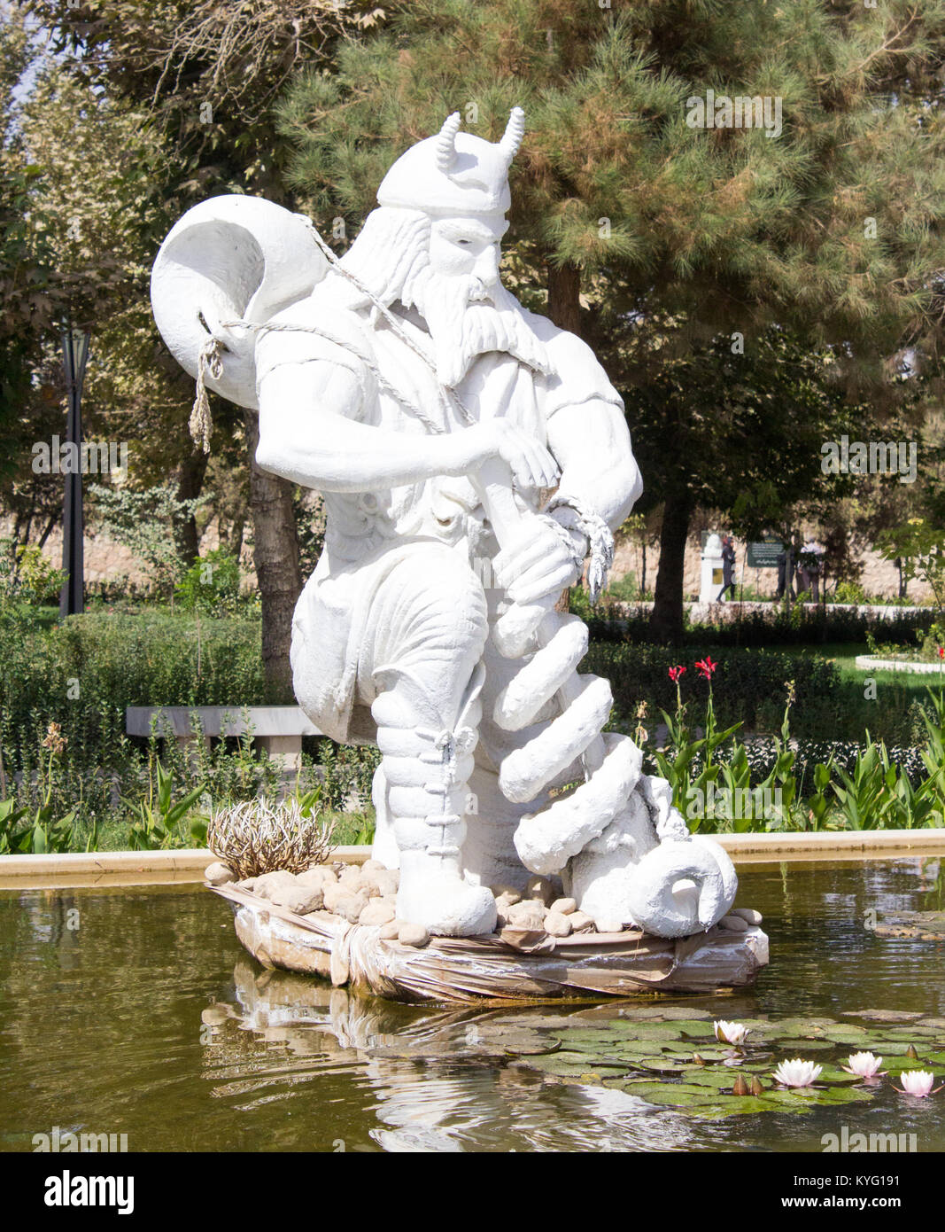 Picture of the statue of the Persian commander Rustam, It is located in ...