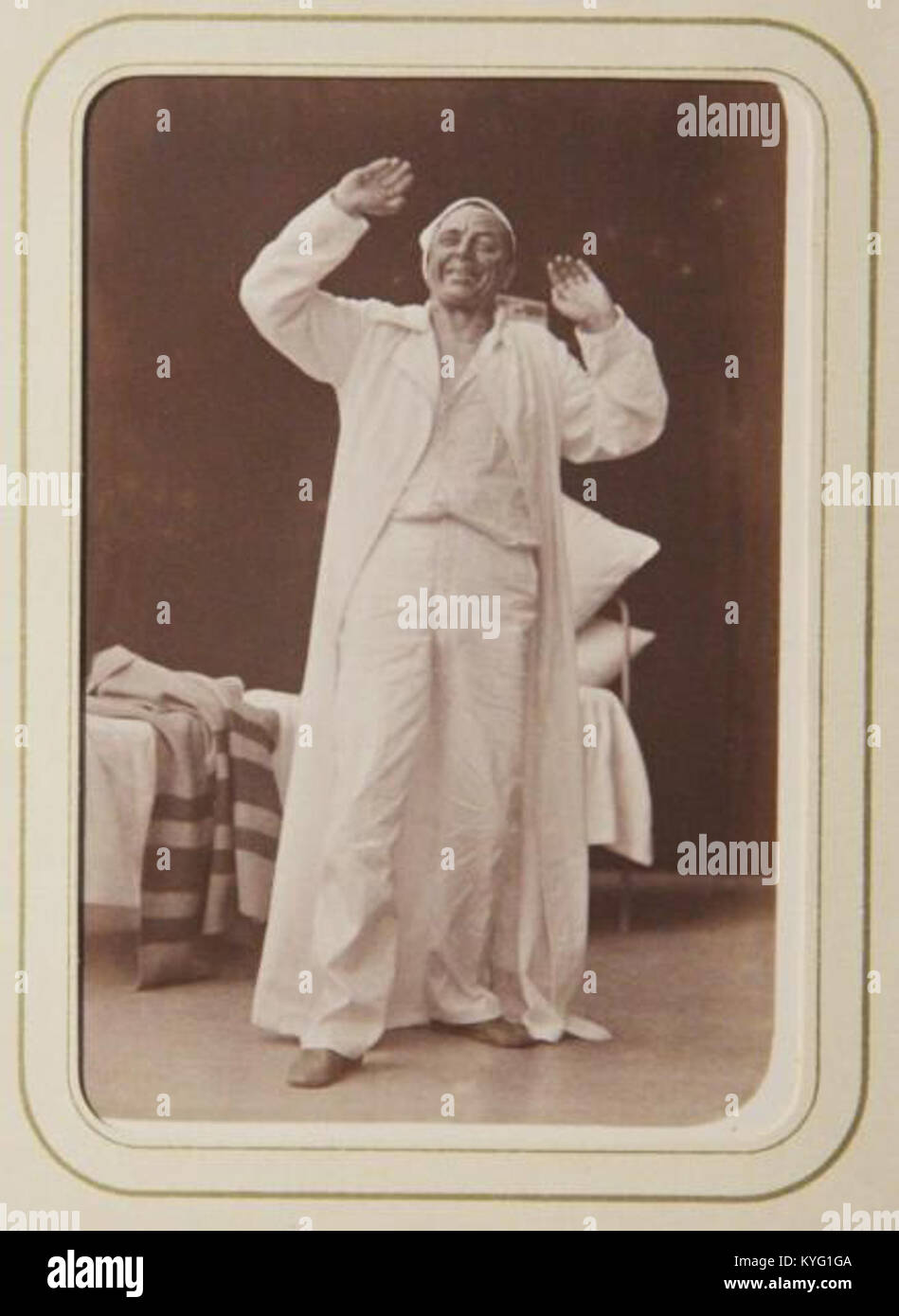 This 1883 portrait captures an actor performing in a role at the ...