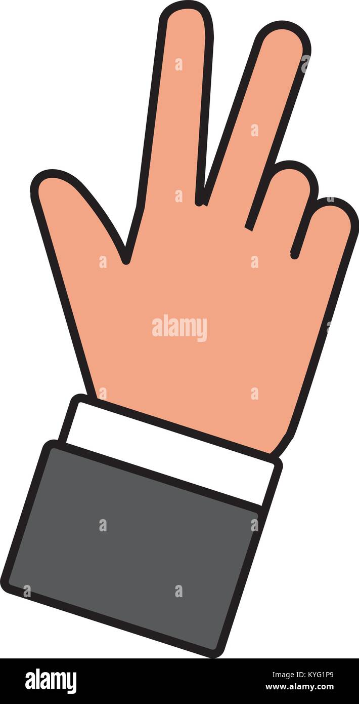 Number three hand symbol Stock Vector Image & Art - Alamy
