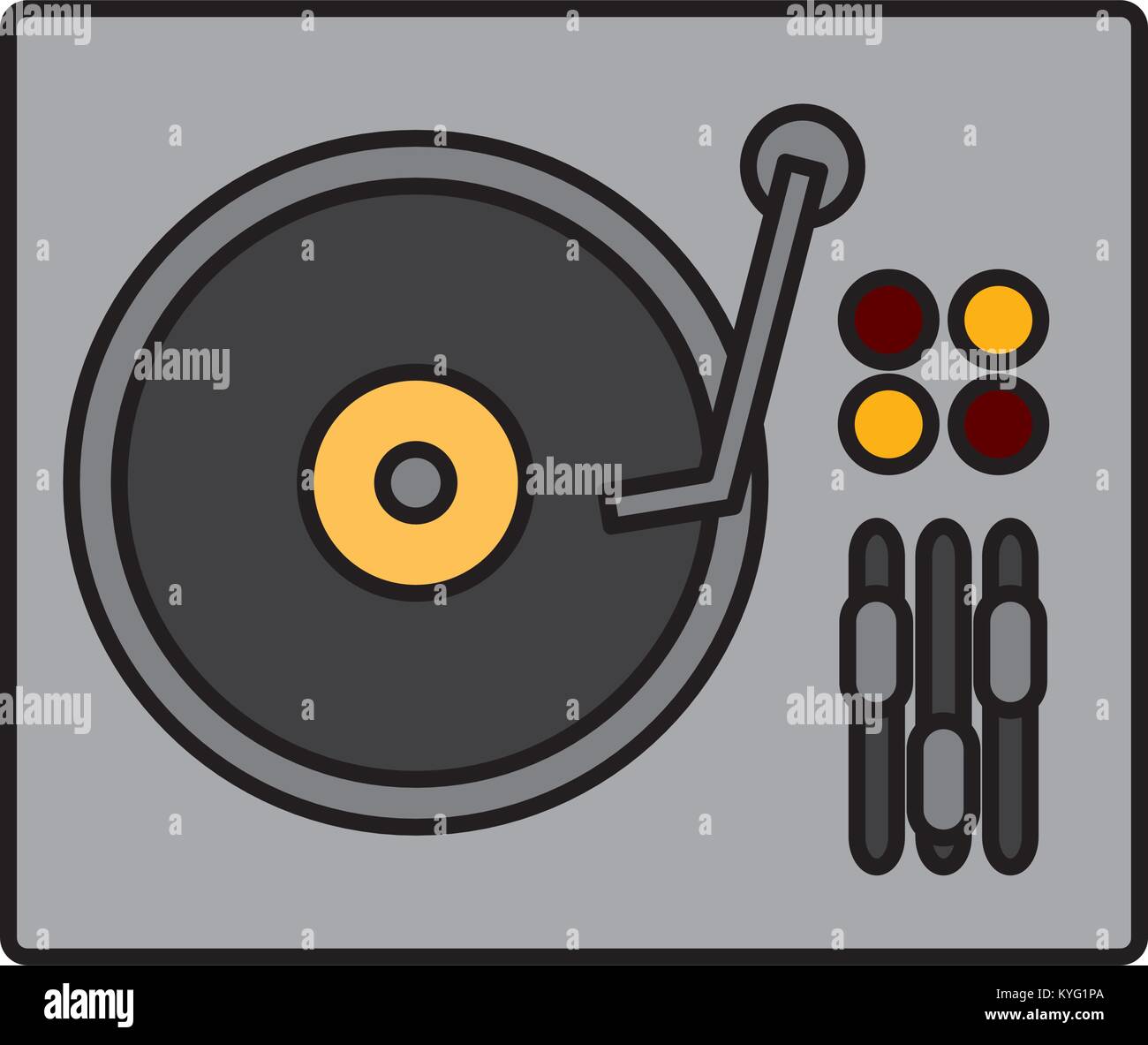 DJ turntable symbol Stock Vector Image & Art - Alamy
