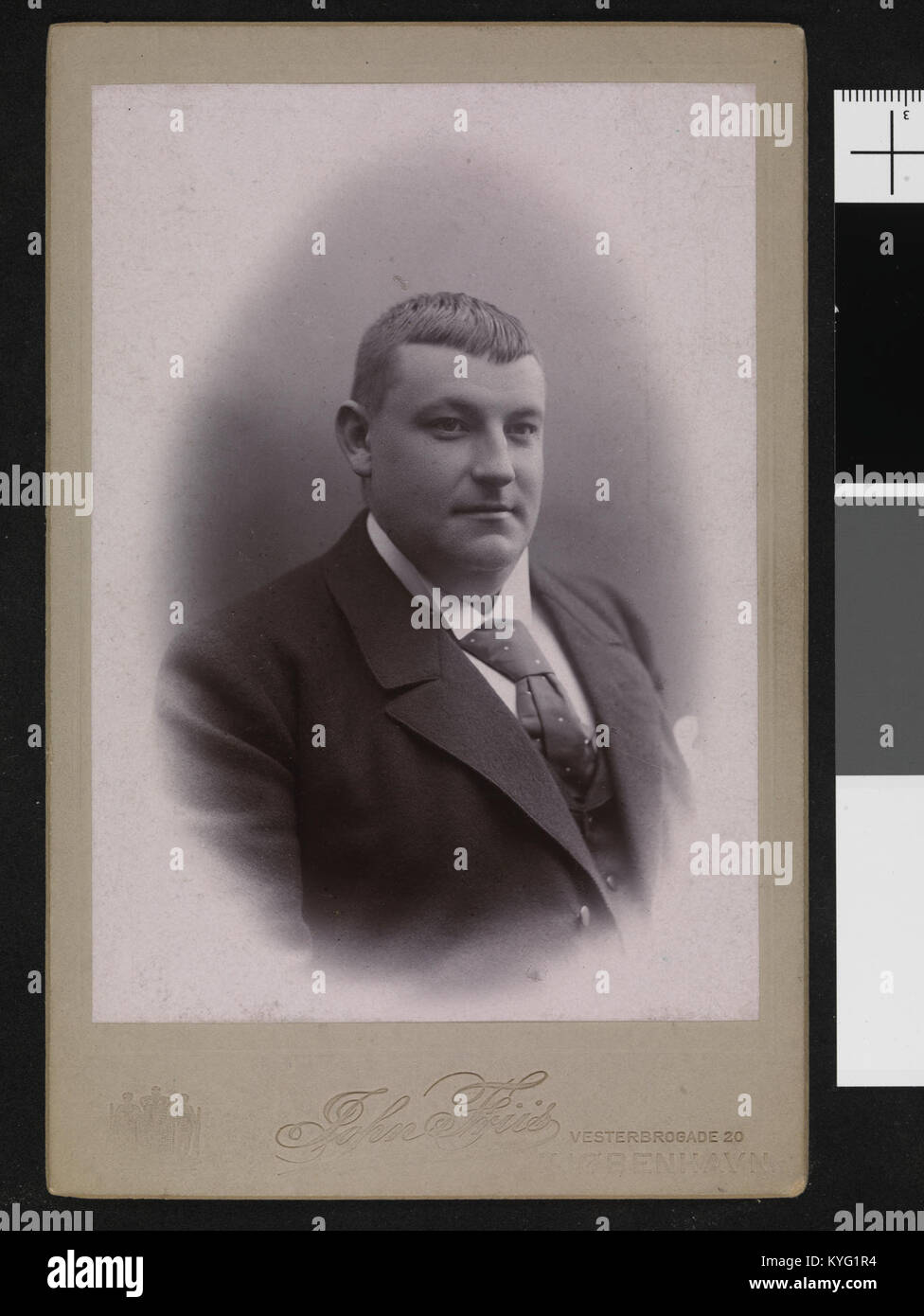 A portrait of Alfred Müller, captured in a photograph and cataloged in ...
