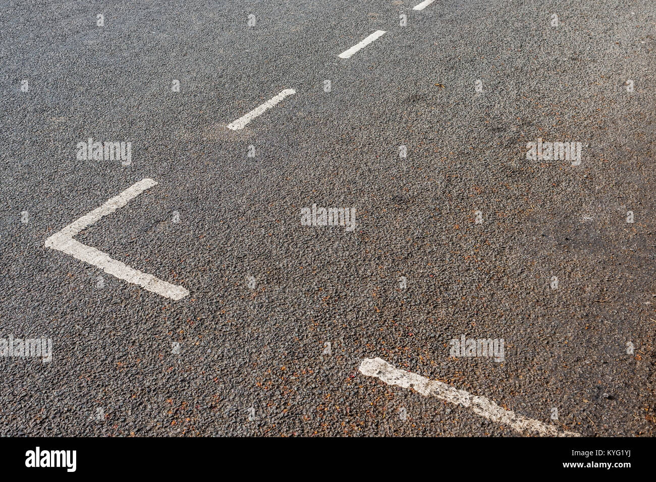 White lines on the road Stock Photo - Alamy