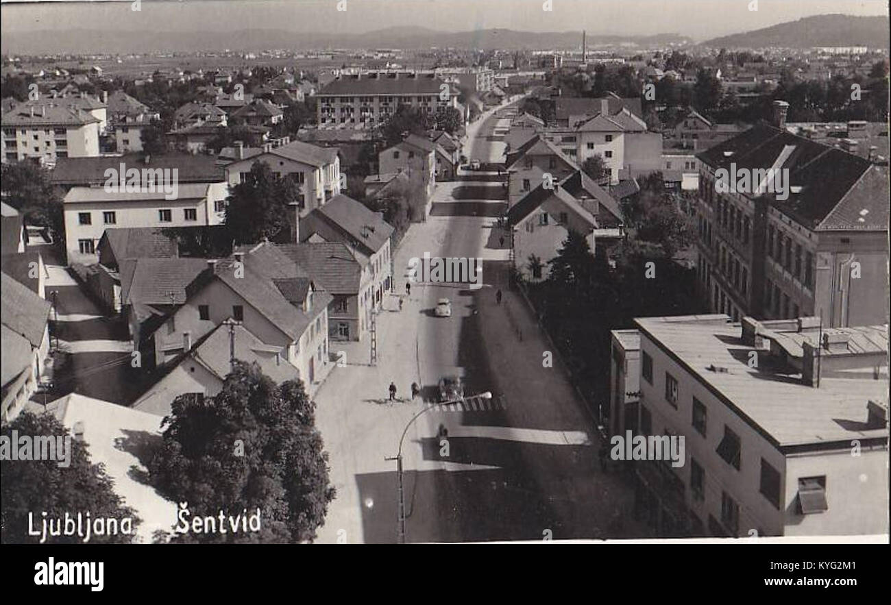 Postcard of Šentvid 1961 Stock Photo - Alamy