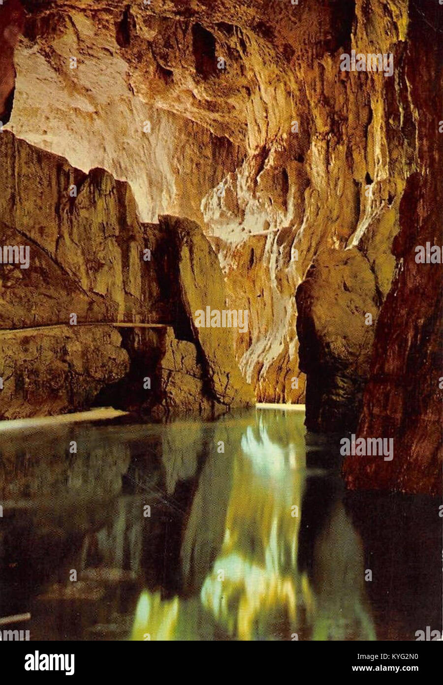 This postcard depicts the Skocjan Caves, a UNESCO World Heritage site ...