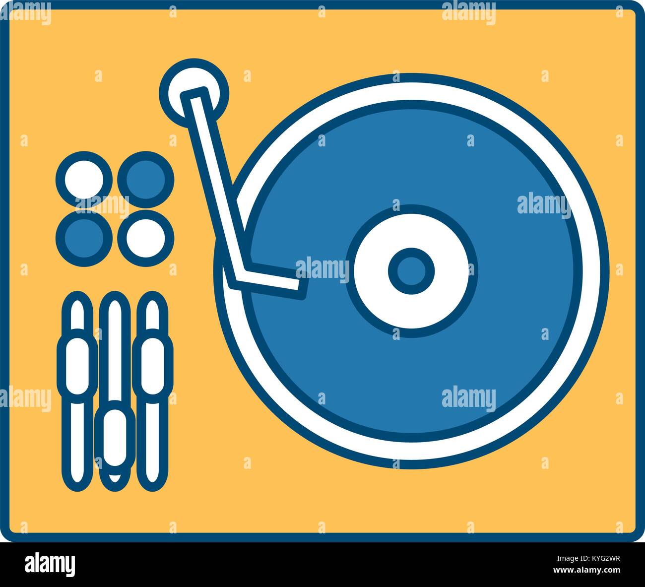 DJ turntable symbol Stock Vector Image & Art - Alamy