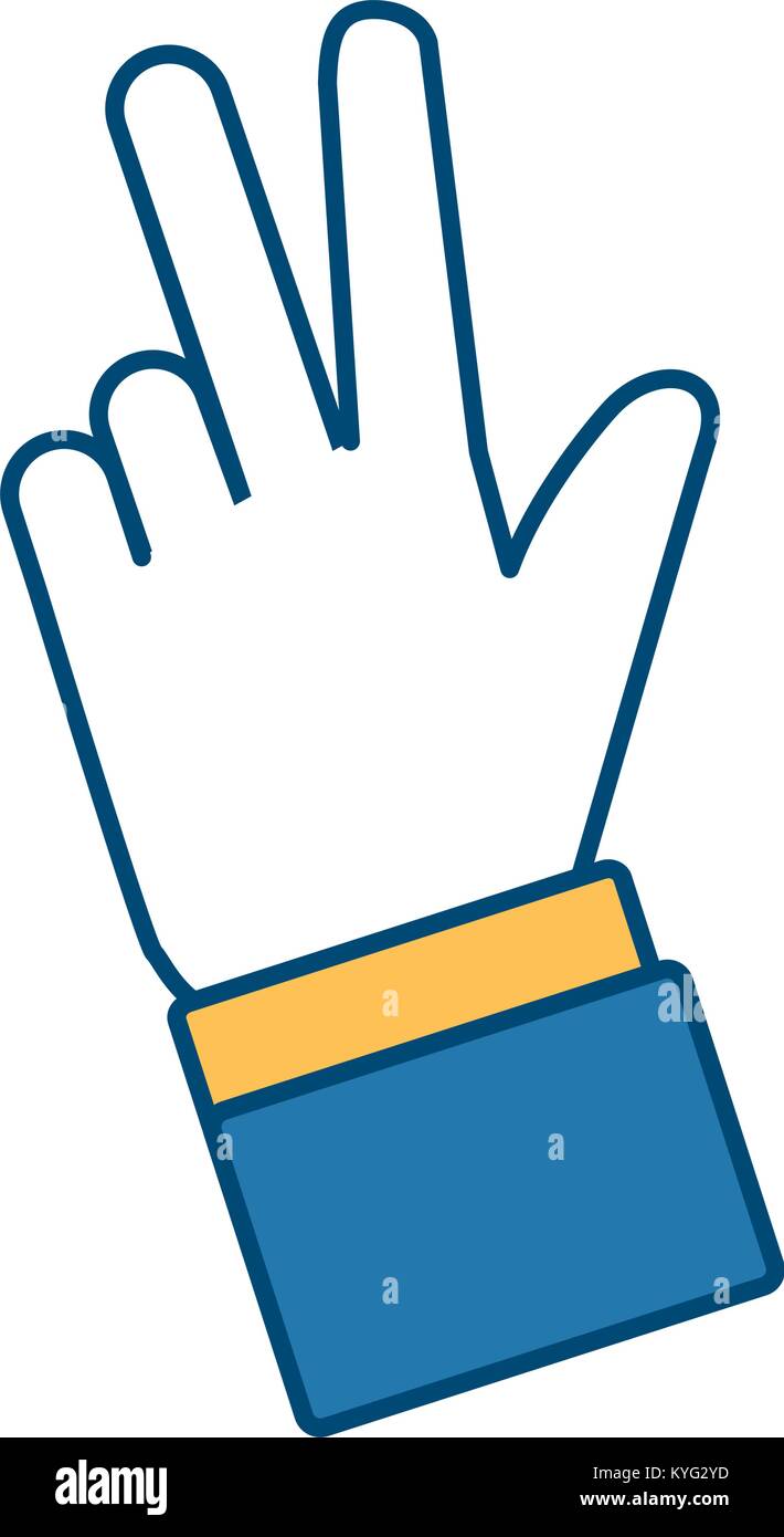Number three hand symbol Stock Vector Image & Art - Alamy