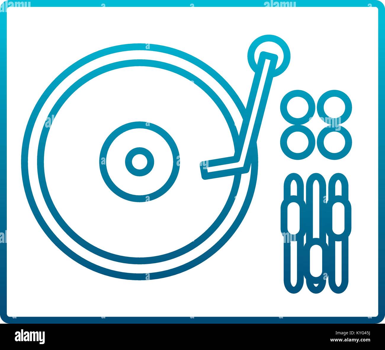 DJ turntable symbol Stock Vector Image & Art - Alamy
