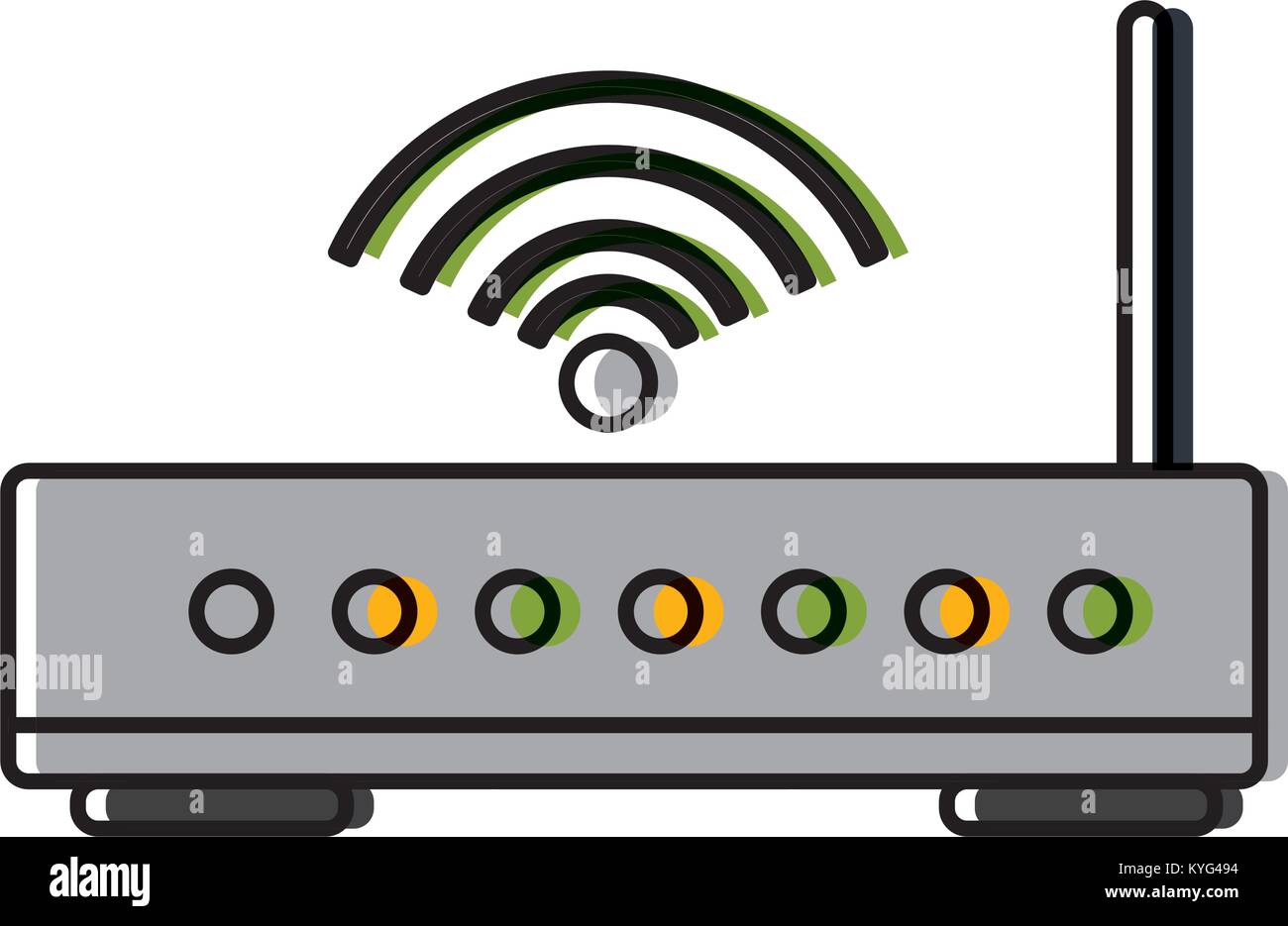 Wifi router antenna Stock Vector Image & Art - Alamy