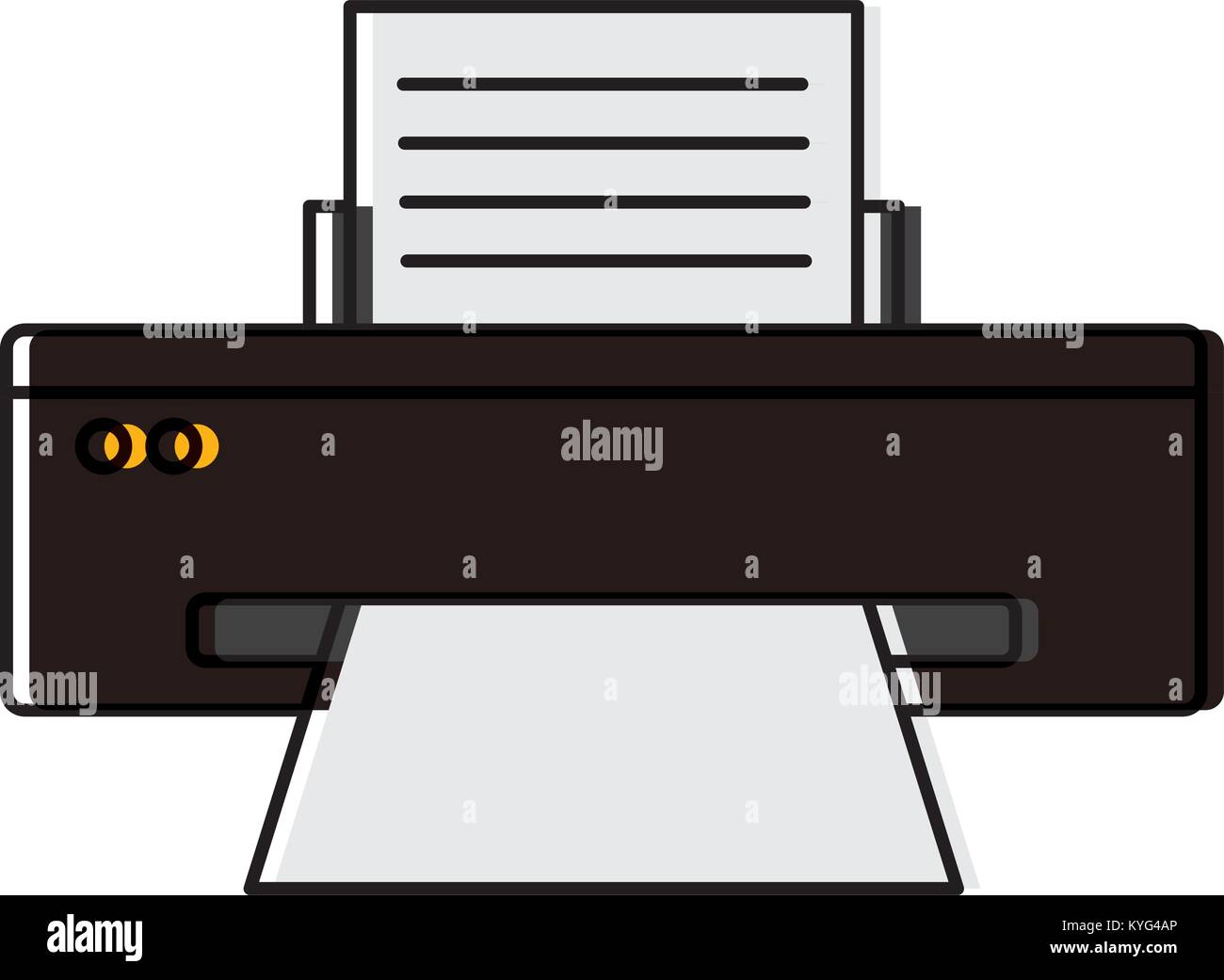 Computer printer device Stock Vector Image & Art - Alamy