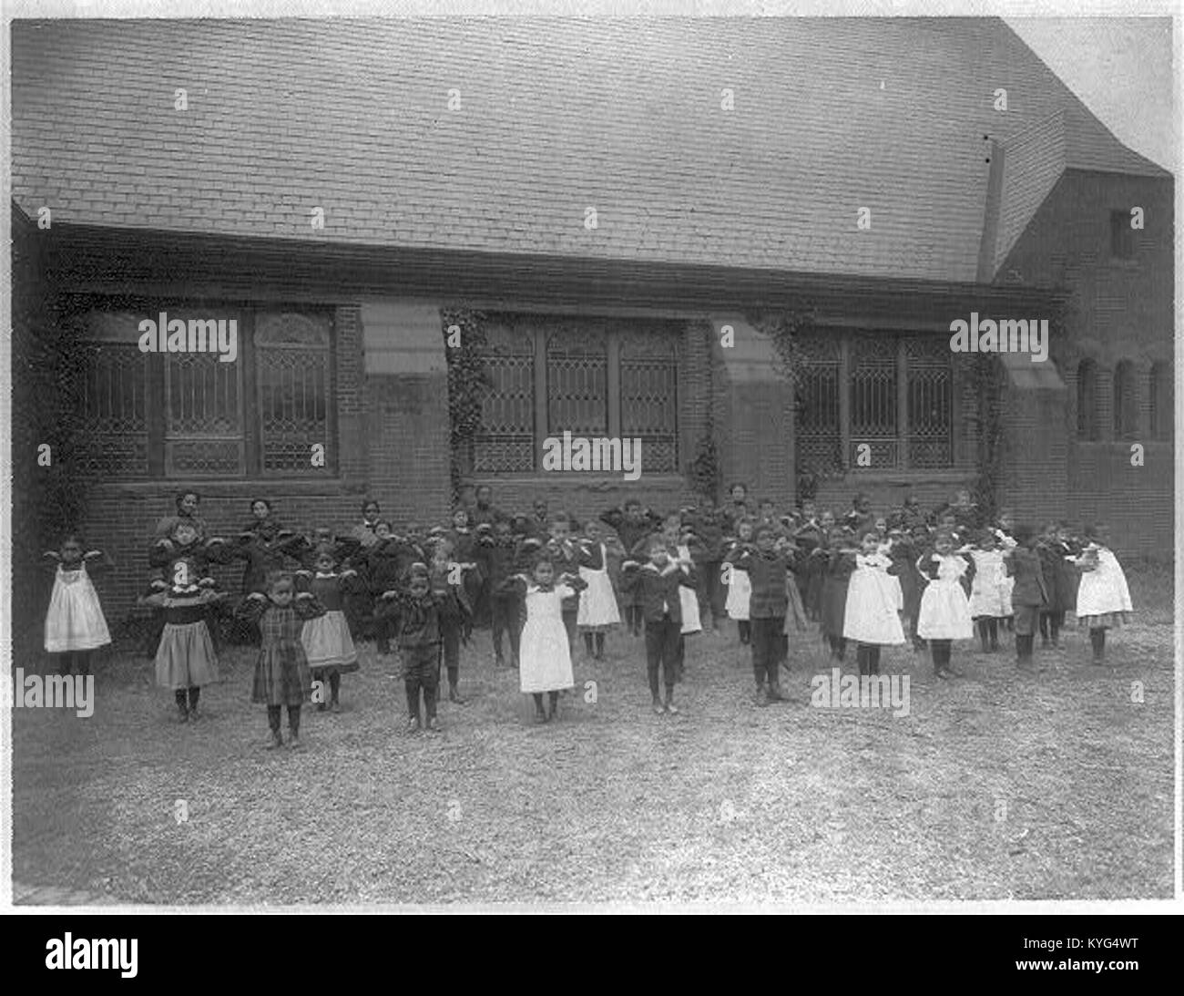 A photograph of the practice school at Howard University in Washington ...